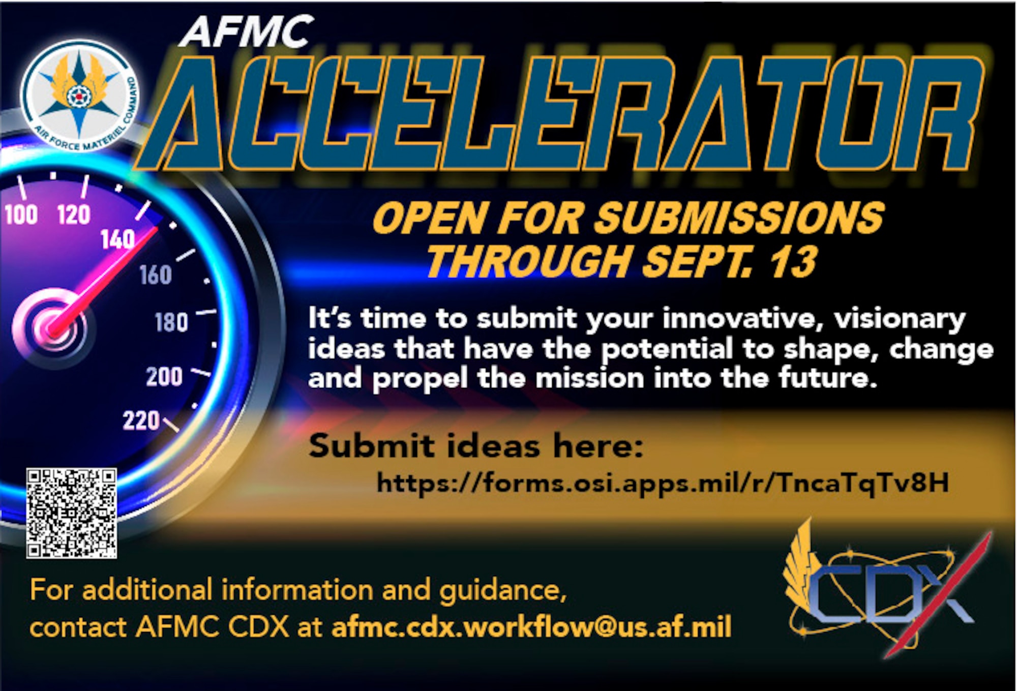 AFMC Accelerator seeks innovative, visionary ideas through Sept. 13 ...
