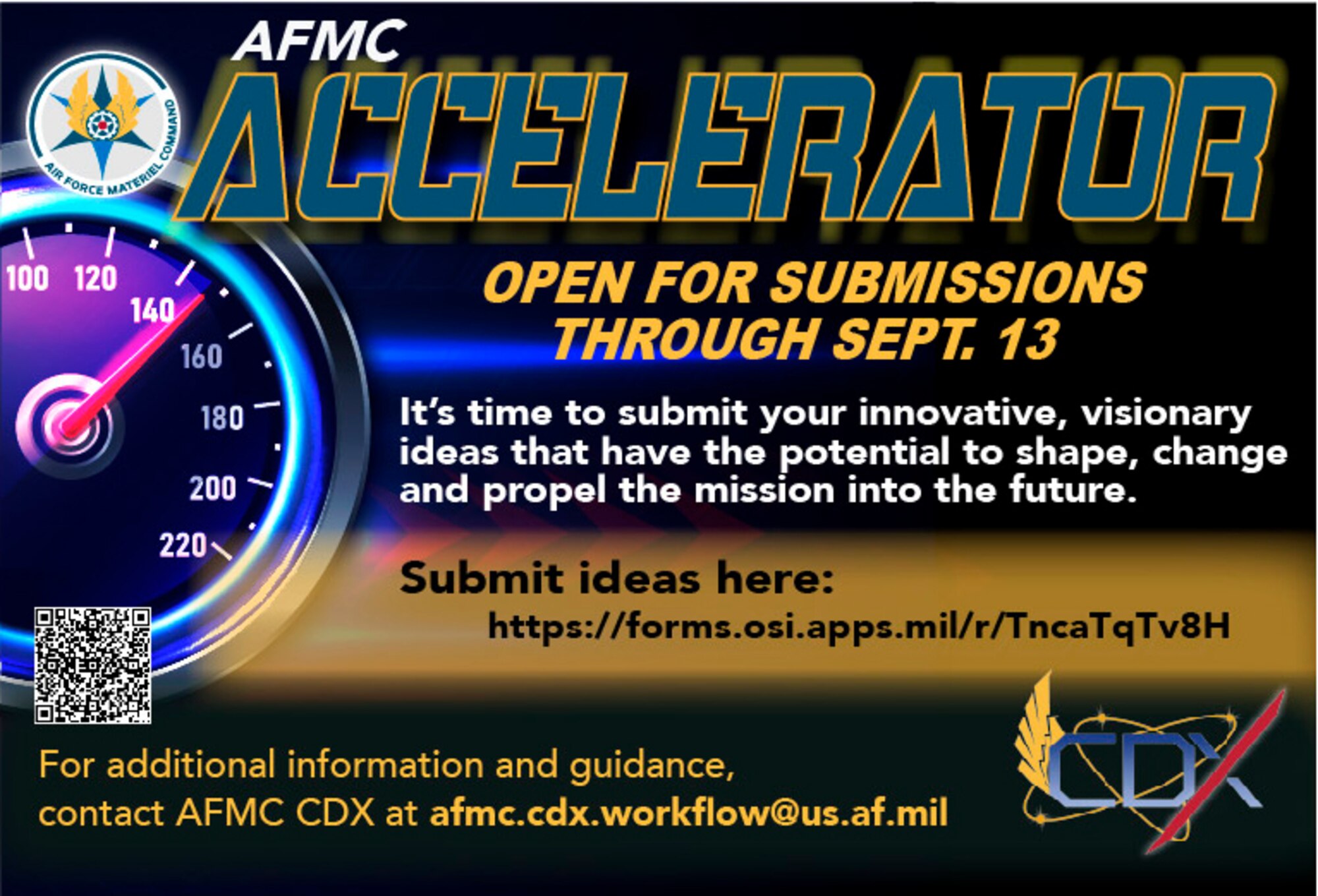 AFMC Accelerator seeks innovative, visionary ideas through Sept. 13 ...