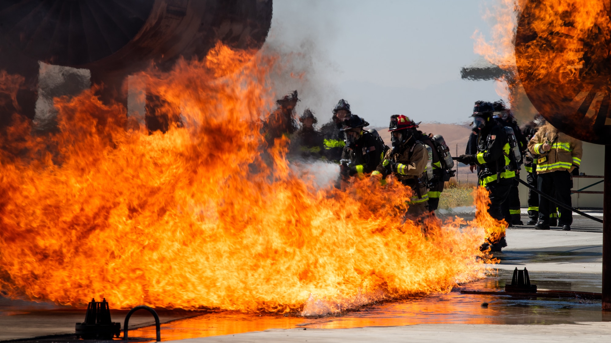 60th CES conducts live-burn training with local fire department ...