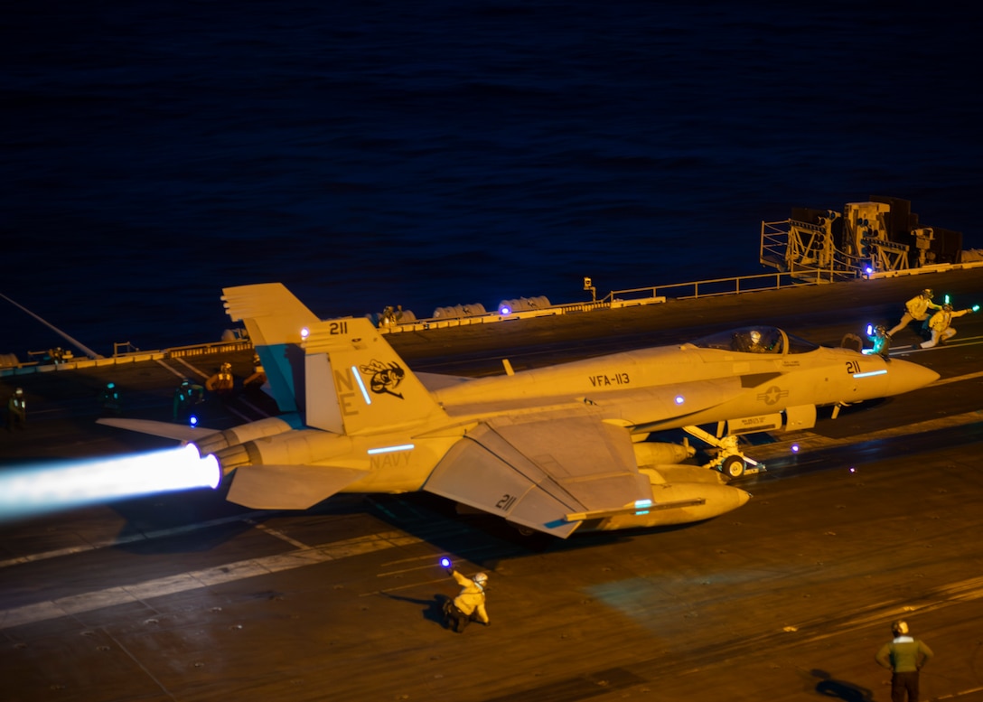 Flight Operations Are Conducted Aboard USS Carl Vinson (CVN 70)