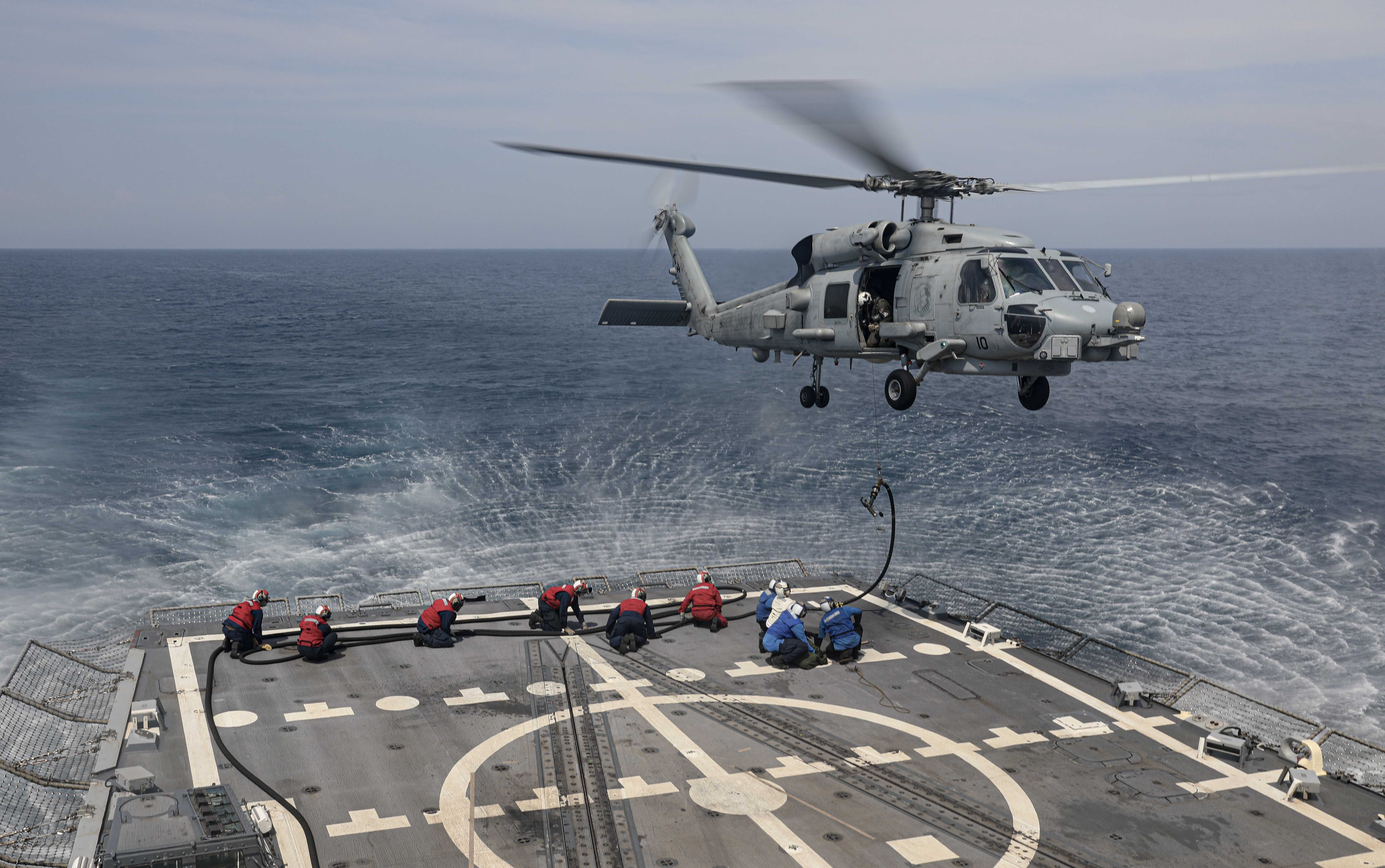 USS Dewey (DDG 105) Conducts Flight Operations During Initial Ship Aviation Team Training