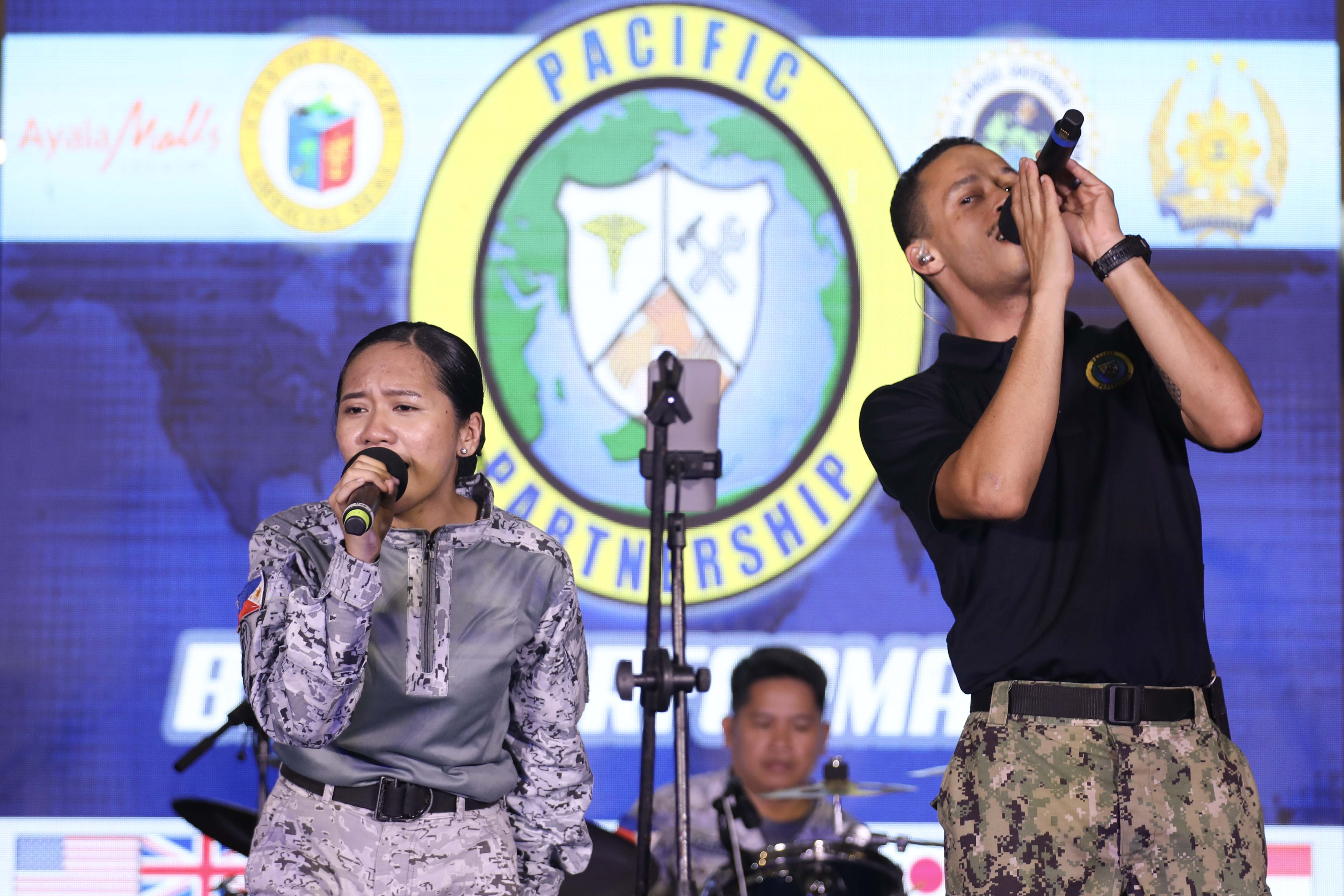 PP24-2 Band Plays with Philippine Navy Seabees Band At Ayala Malls in Legazpi