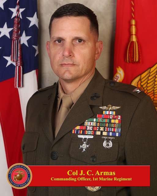 Col J.C. Armas > 1st Marine Division > Biography