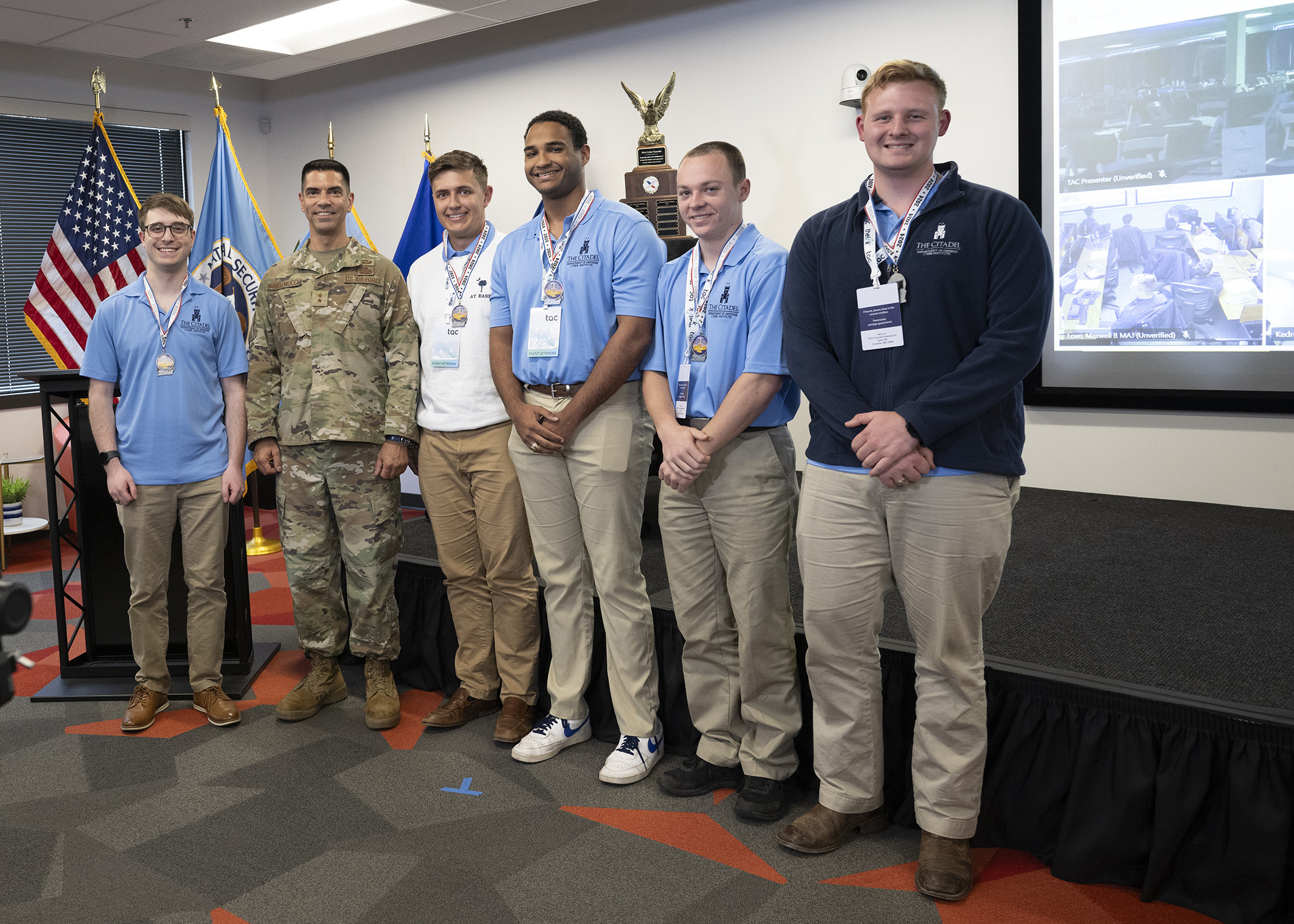 NSA Cybersecurity Exercise (NCX) Trophy Presentation for the Citadel