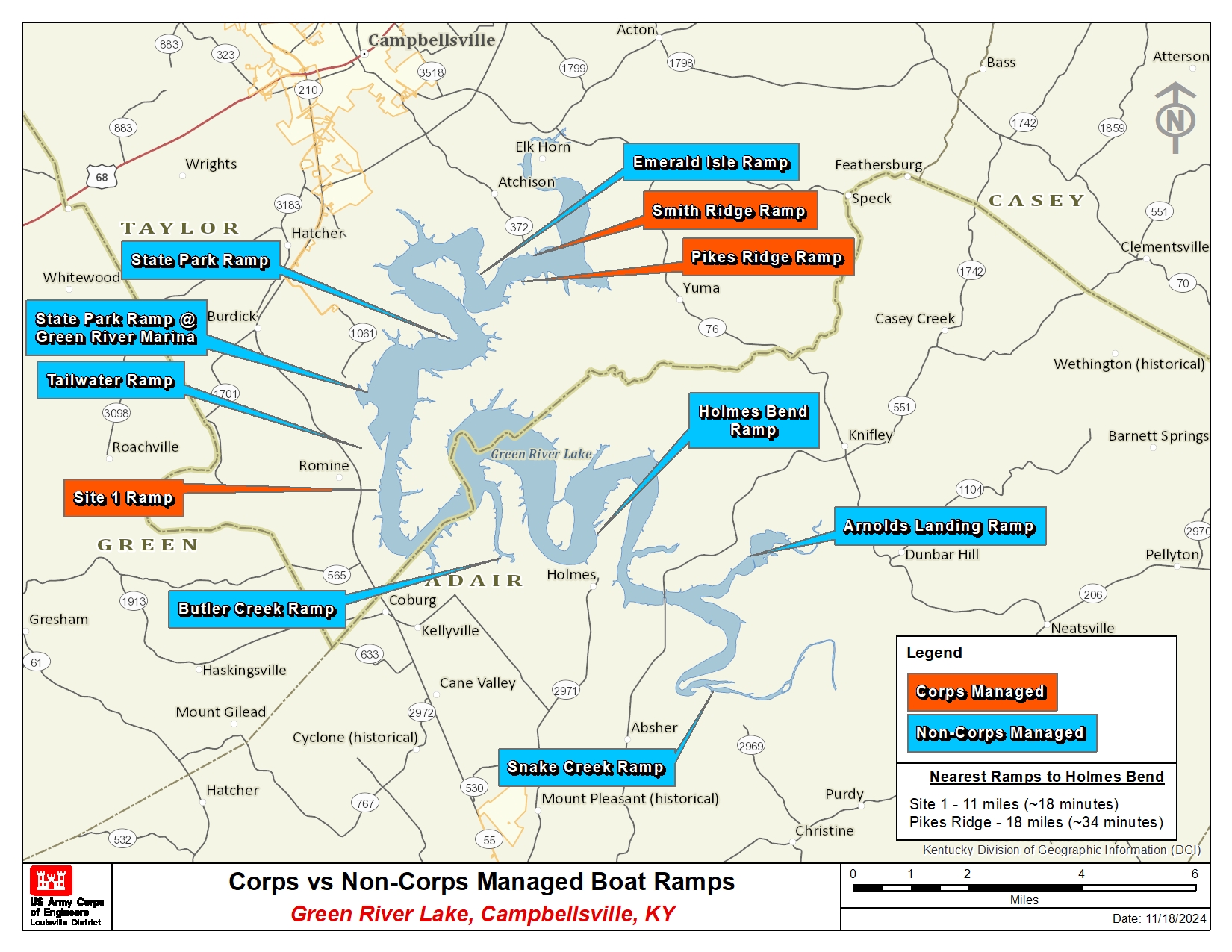 Green River Lake > Great Lakes and Ohio River Division > Display