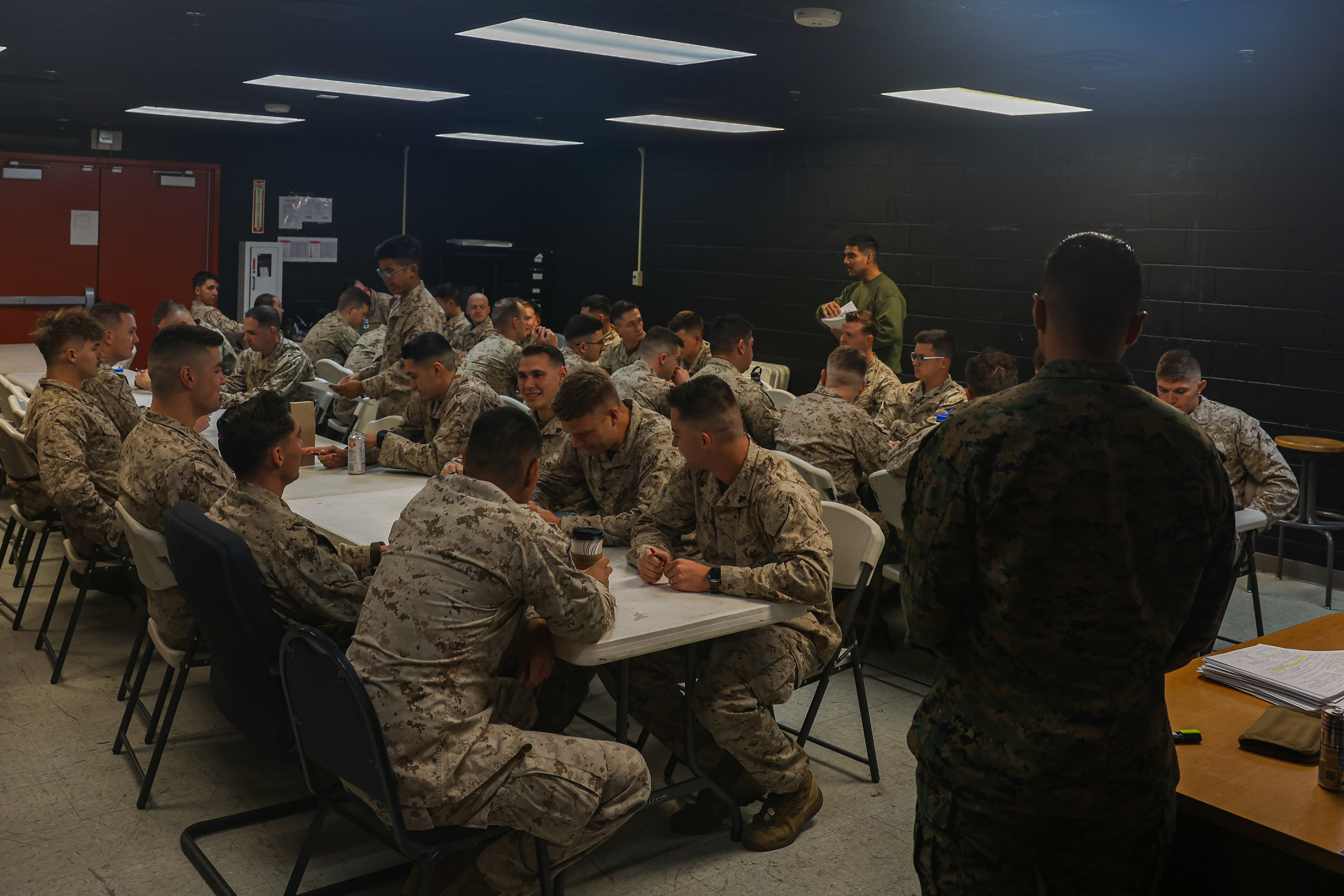 U.S. Marines with Fox Company 2/23 prepare for the unit deployment program