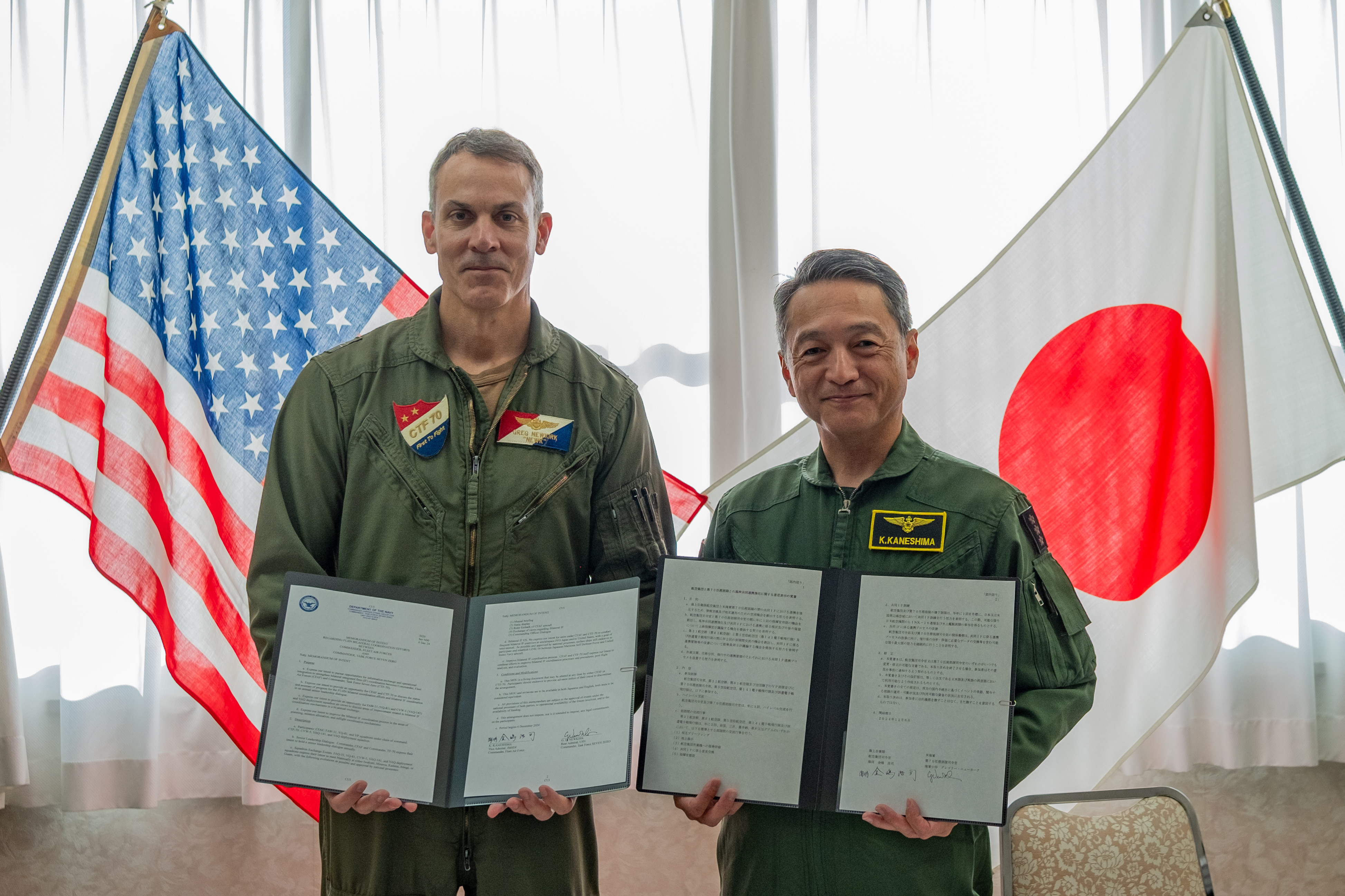 JMSDF Fleet Air Force, U.S. Navy’s Task Force 70 sign memorandum to ...