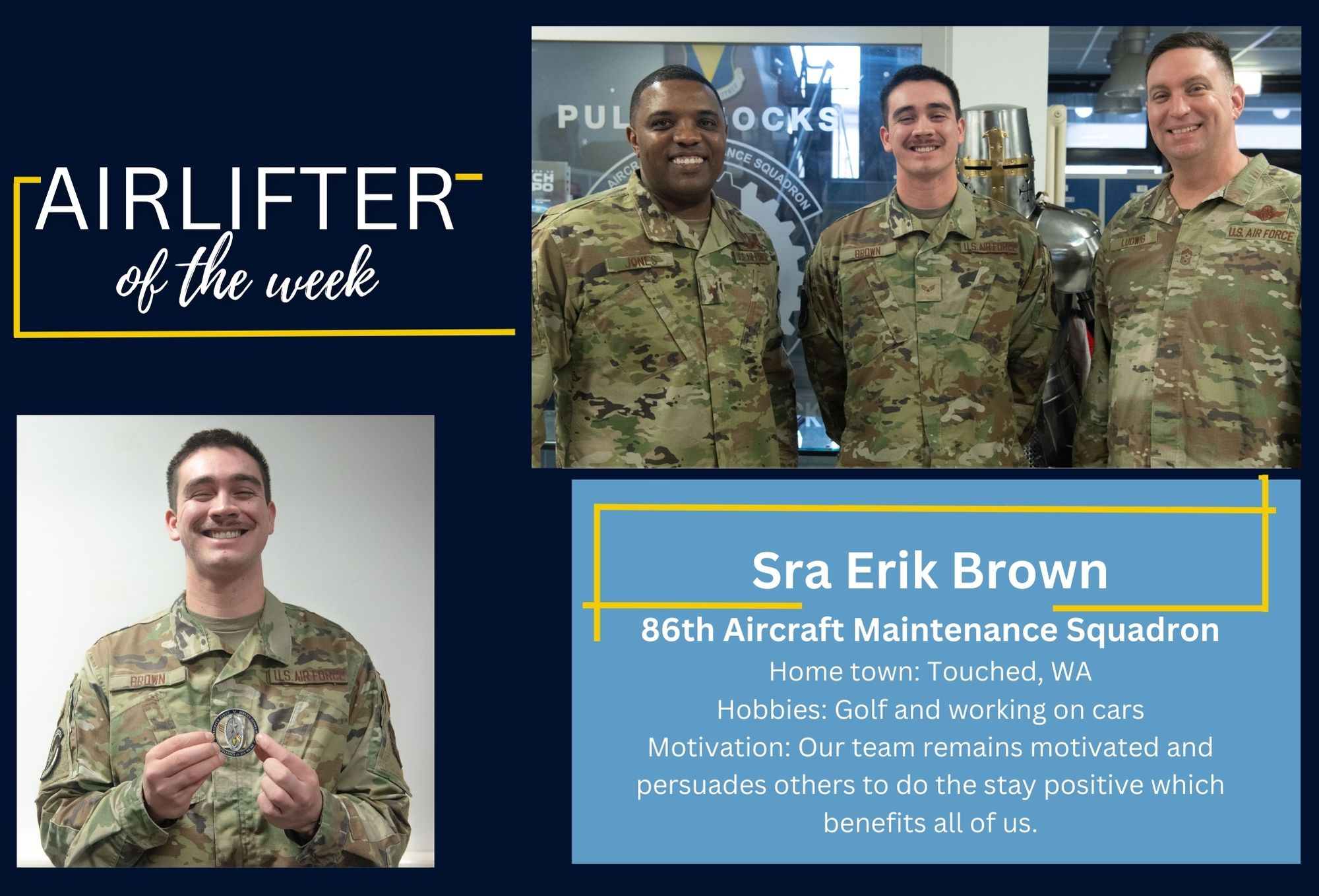 Airlifter Of The Week: SrA Erik Brown > Ramstein Air Base > Display
