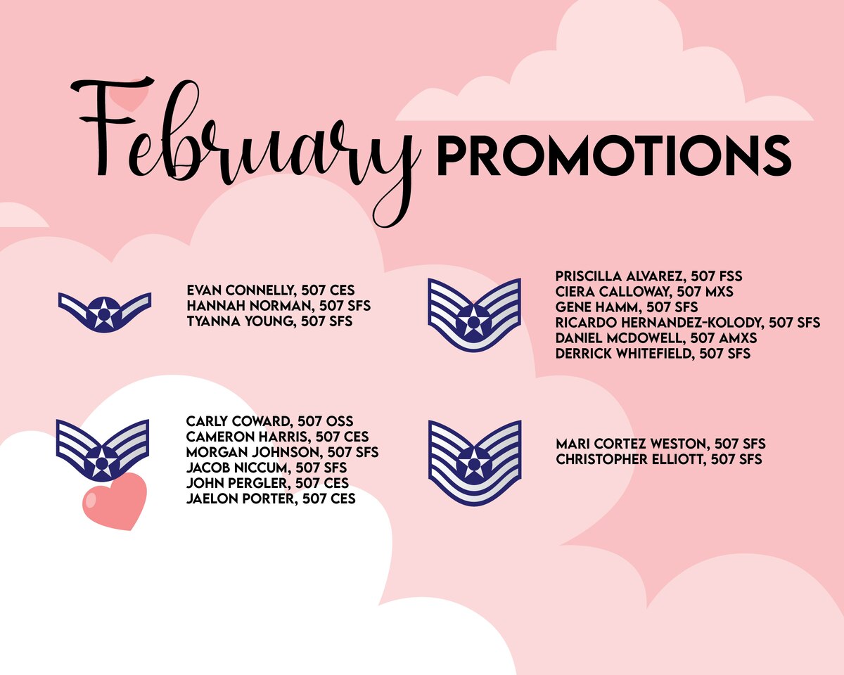 507th ARW February Enlisted Promotions > 507th Air Refueling Wing ...