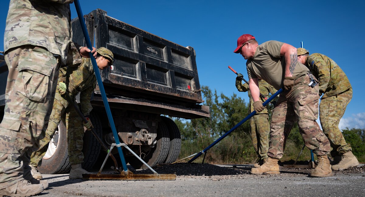 554 REDHORSE, RAAF support Naval Base Guam flight line repairs ...