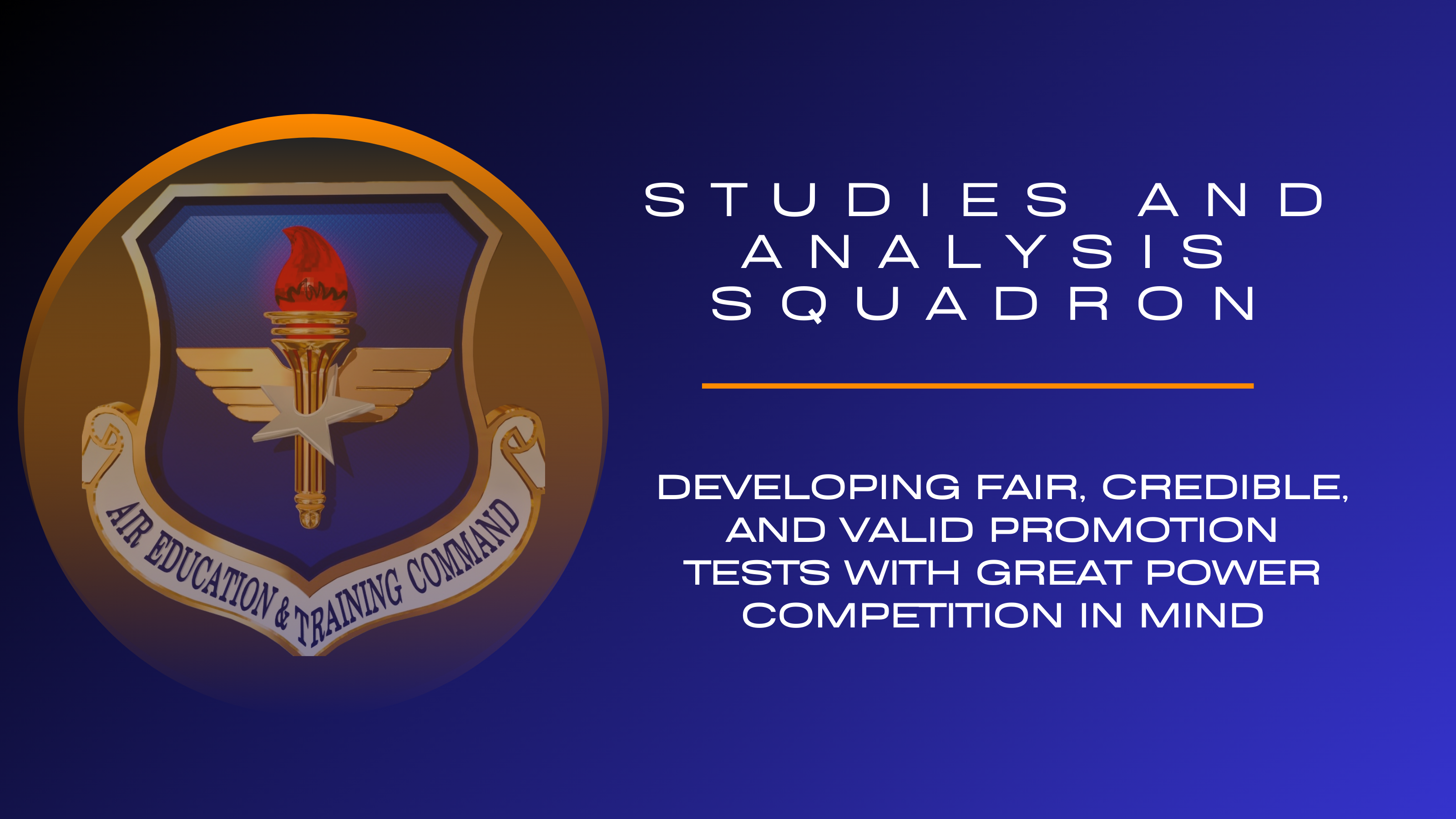 SAS develops fair, credible and valid promotion tests with eye towards ...