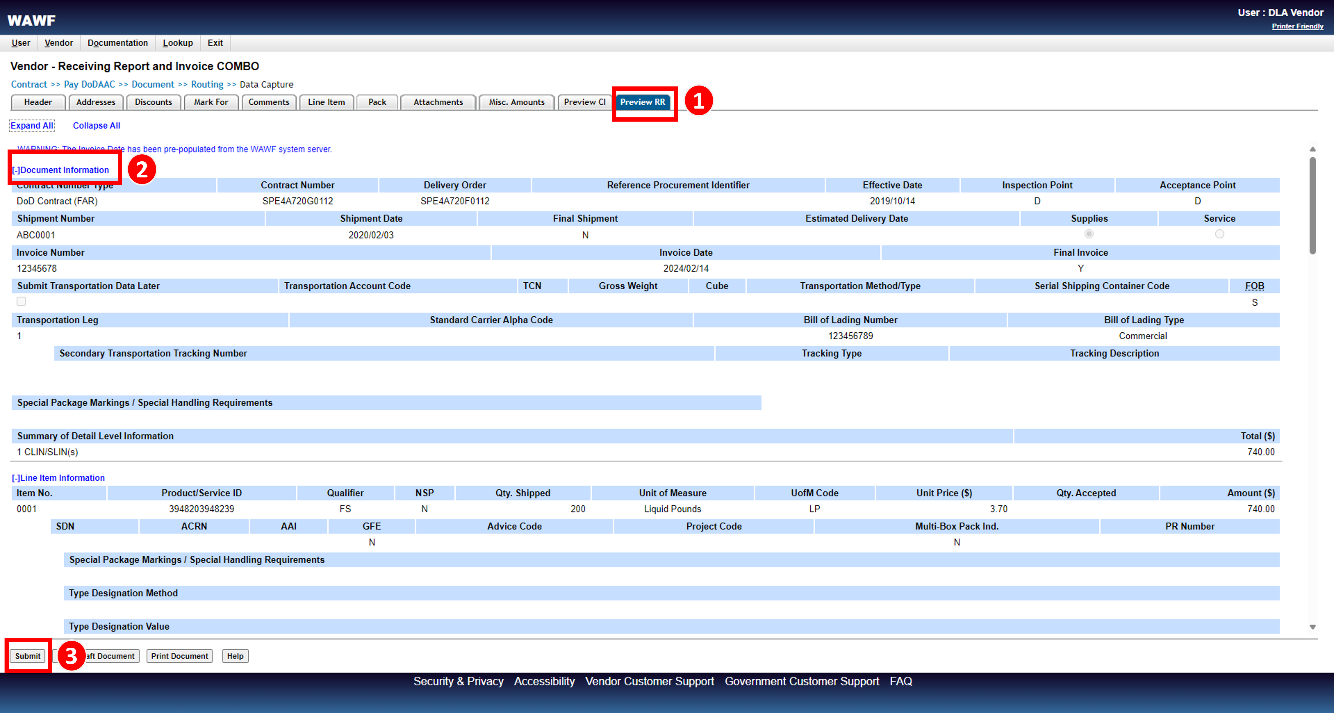 Combo Invoicing Process