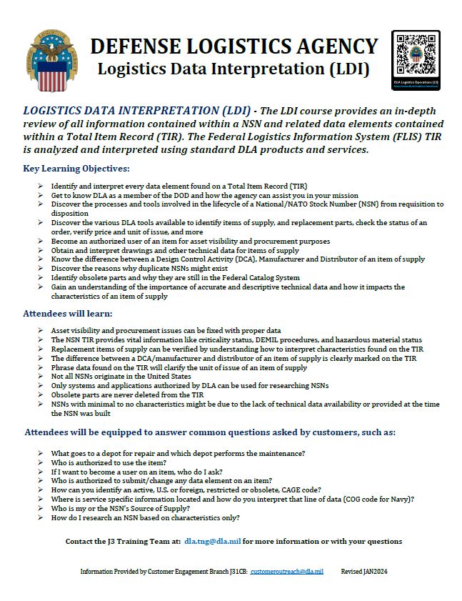 DLA J3 Logistics Data Interpretation Thumbnail