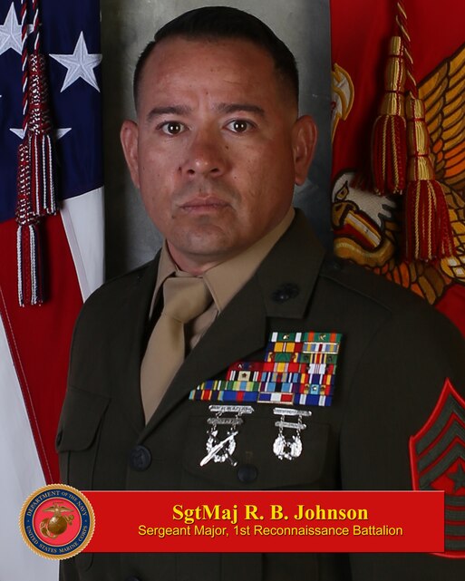 Sergeant Major R. B. Johnson > 1st Marine Division > Biography