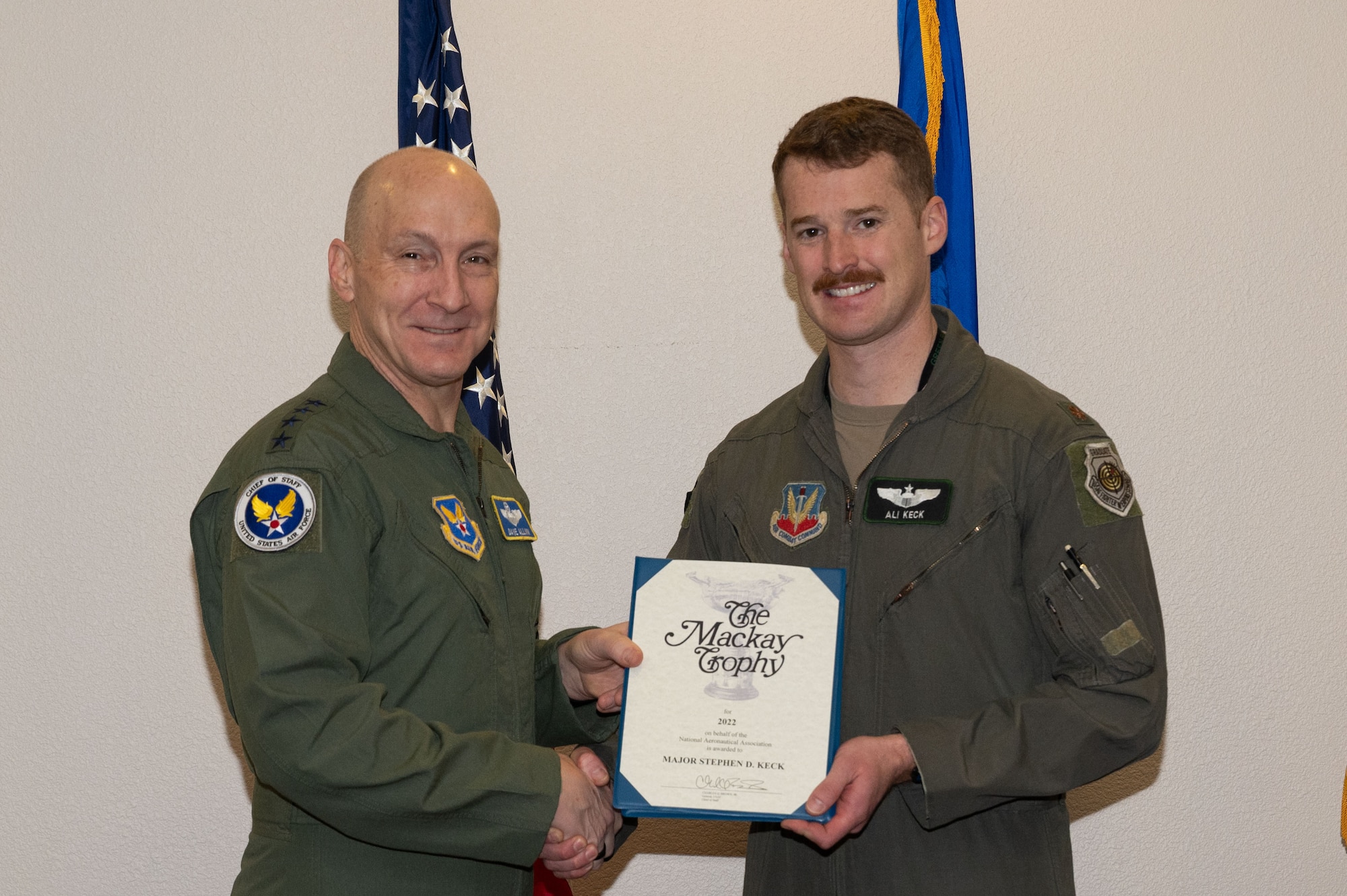 CSAF presents Mackay Trophy to 53rd Wing pilot for most meritorious ...