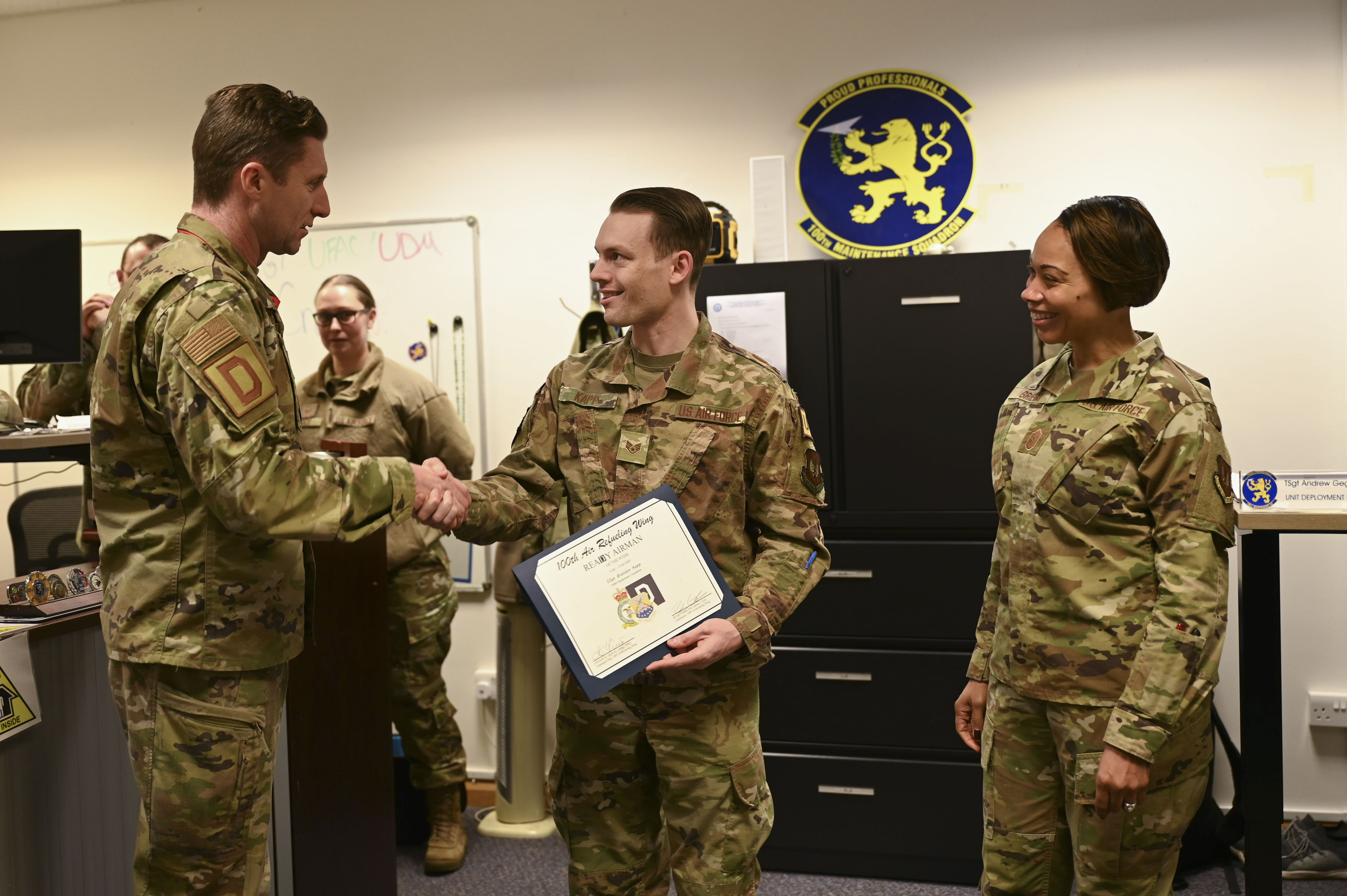 100th ARW command team coins ReaDy Airman of the Week > Royal Air Force ...