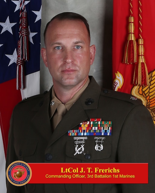 Lieutenant Colonel J. T. Frerichs > 1st Marine Division > Biography