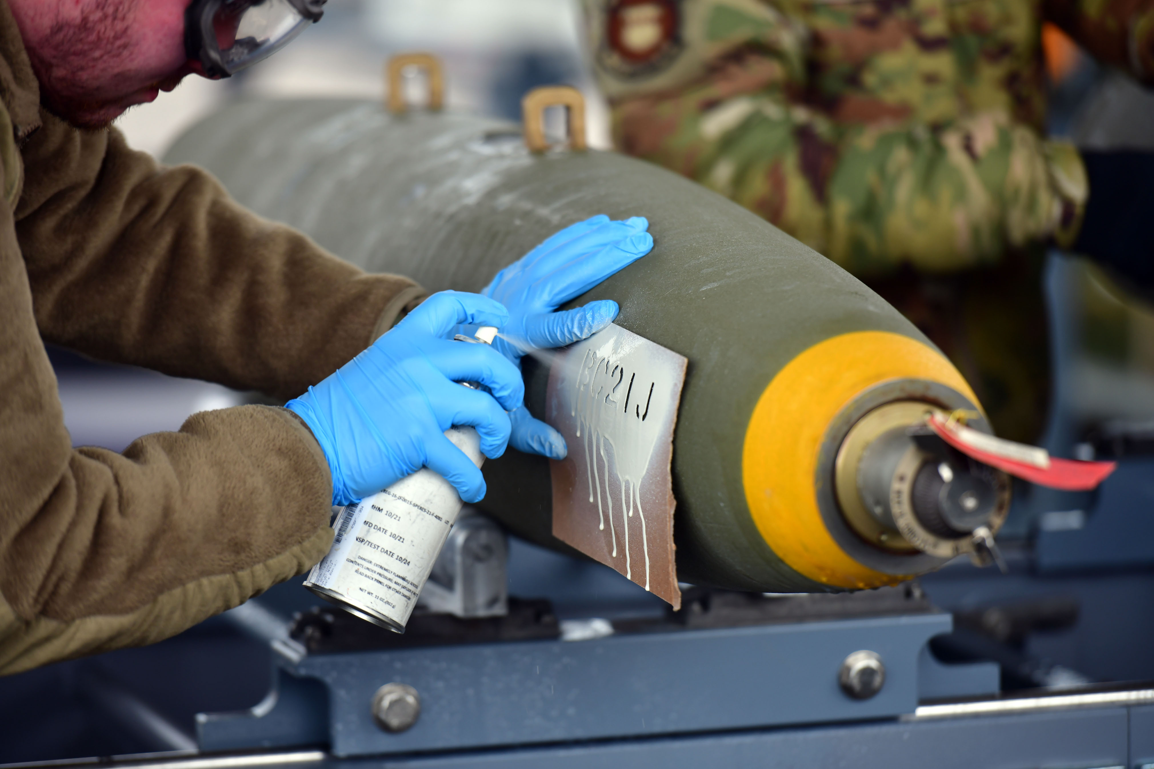31st Munitions Squadron build live MK82 bombs during Red Flag 24-1 ...