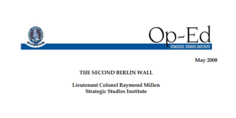 The Second Berlin Wall > US Army War College - Strategic Studies ...