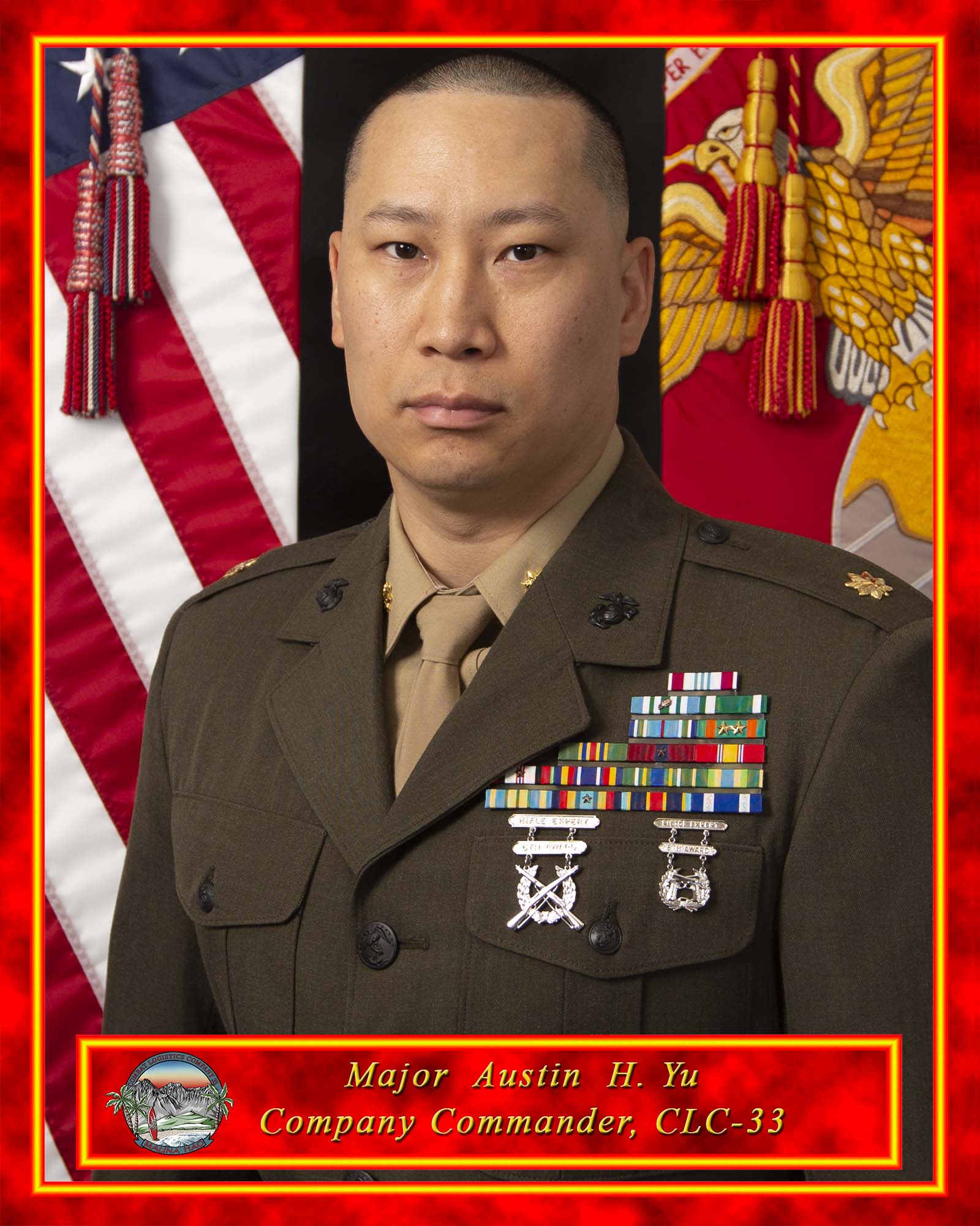 Major Austin H. Yu > 3d Marine Logistics Group > Leader's bio