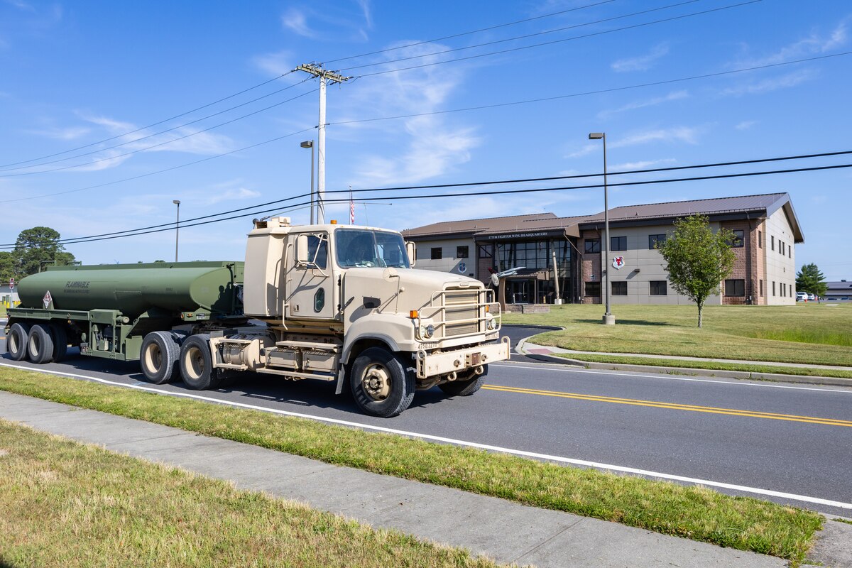 177th Multi-Capable Airmen aid POL in downloading U.S. Army tank ...