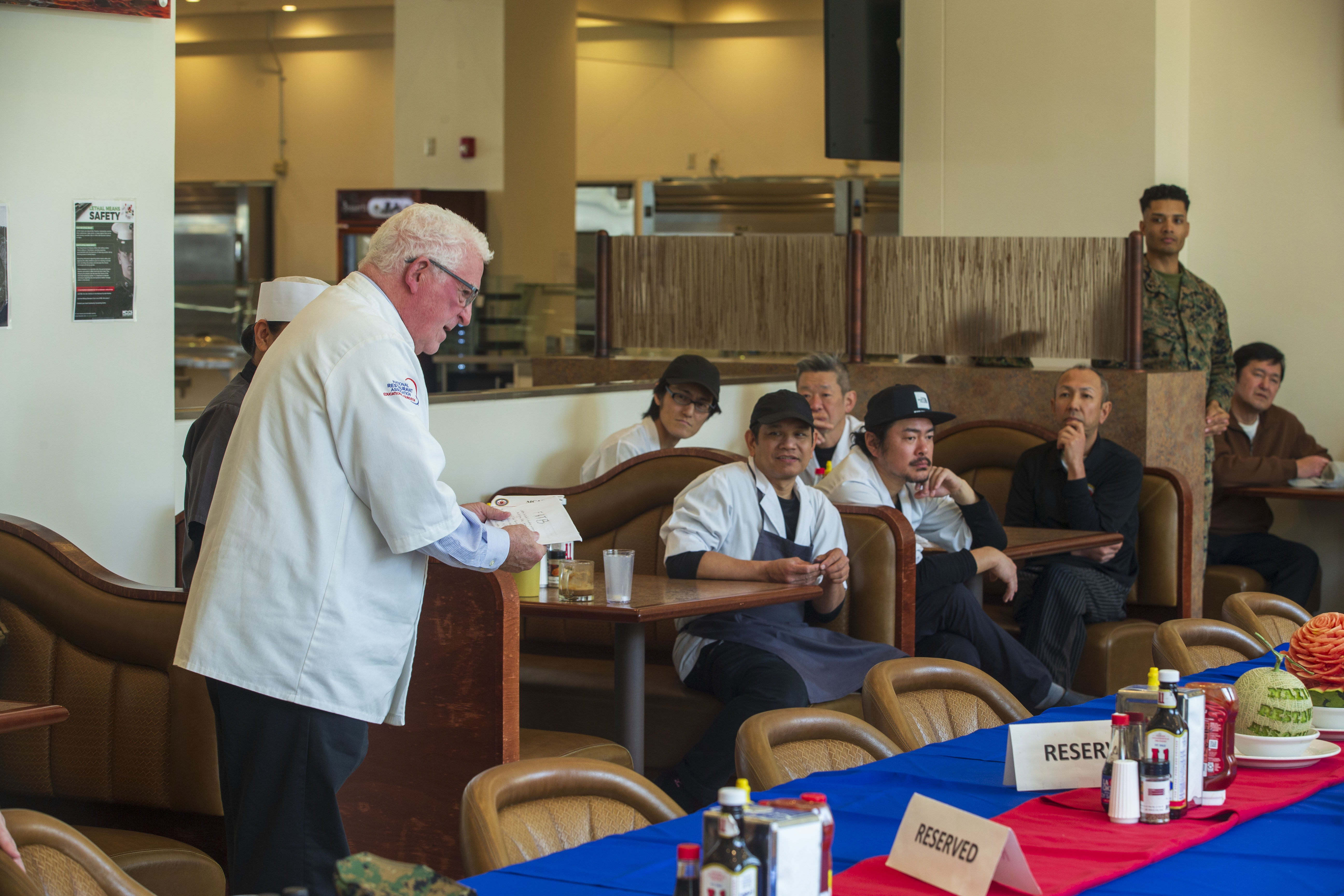 Marine Corps Air Station Iwakuni Flight Line Mess Hall is inspected for ...