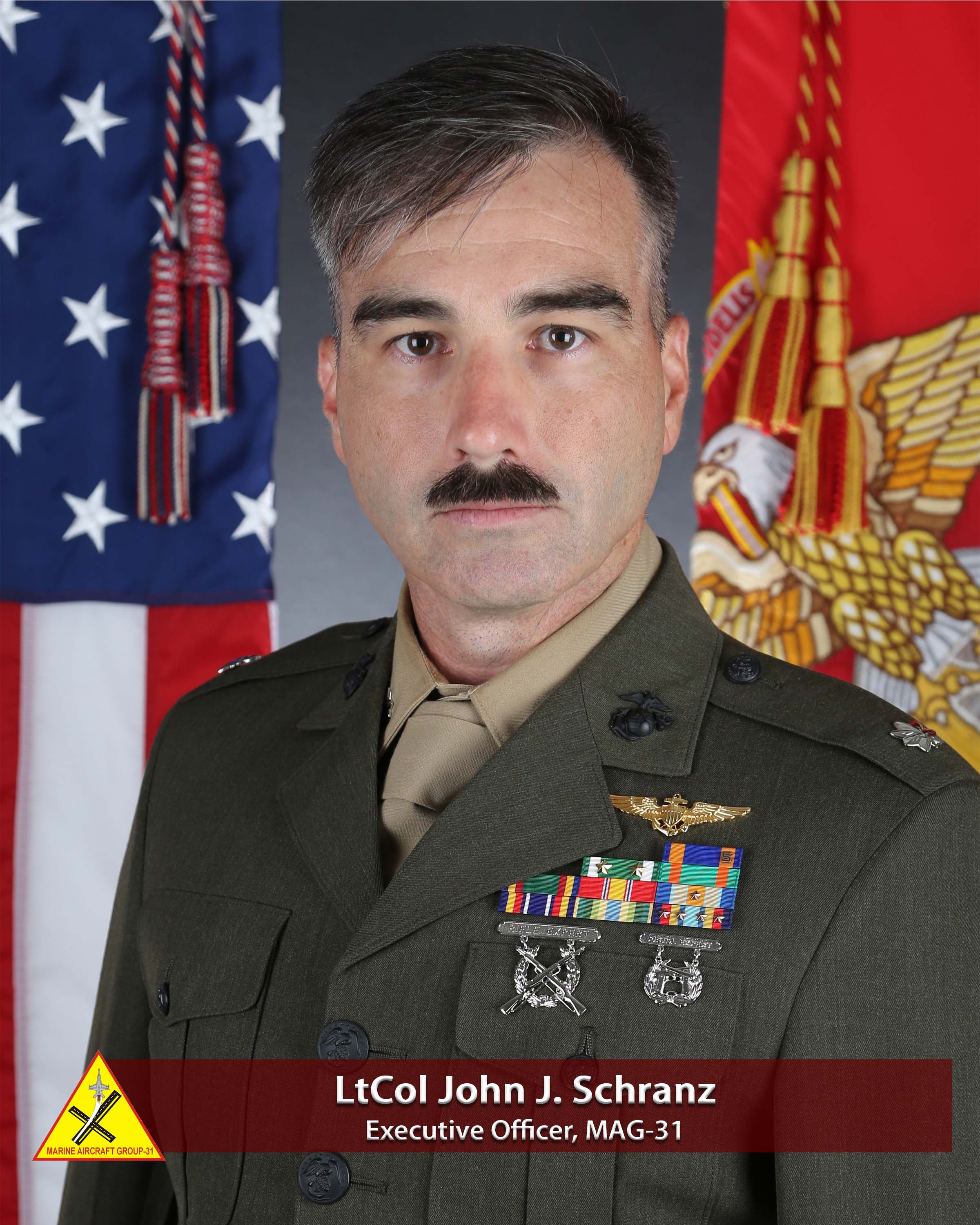 Lieutenant Colonel John J. Schranz > 2nd Marine Aircraft Wing > Command Biography
