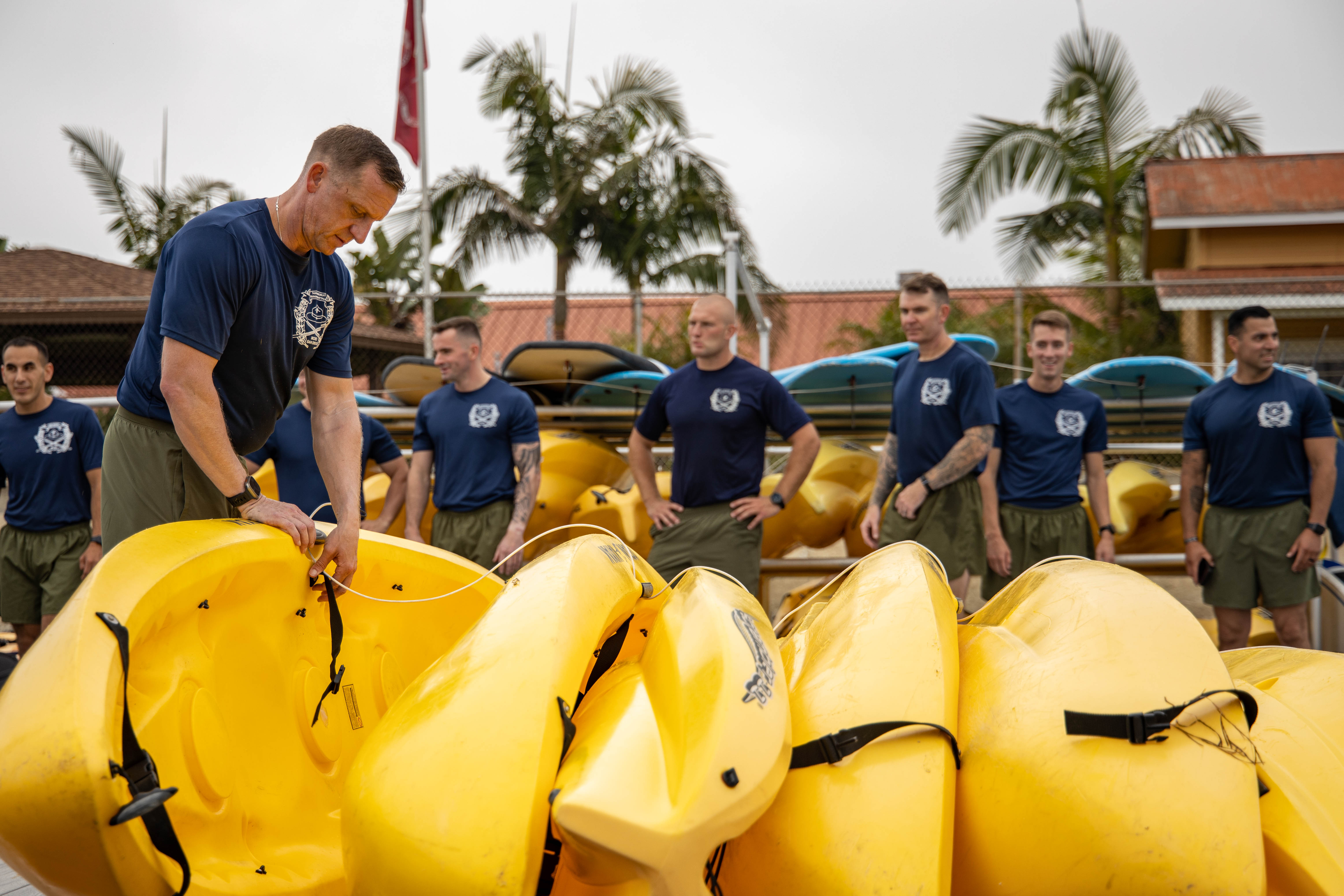 Kayak Team-Building Event With 3rd Recruit Training Battalion