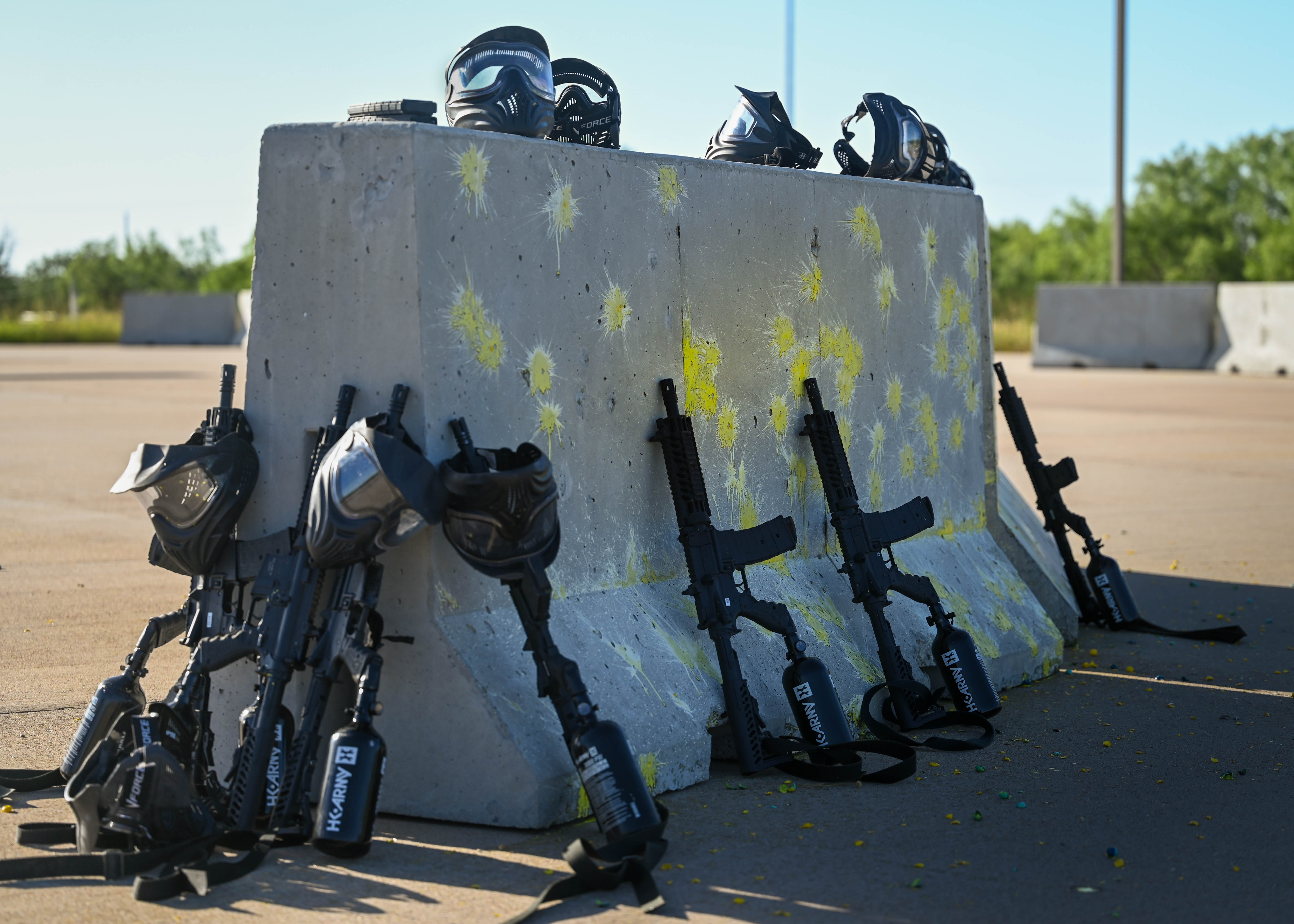 Cadets train with paintball guns modeled after M4 carbine to maximize ...