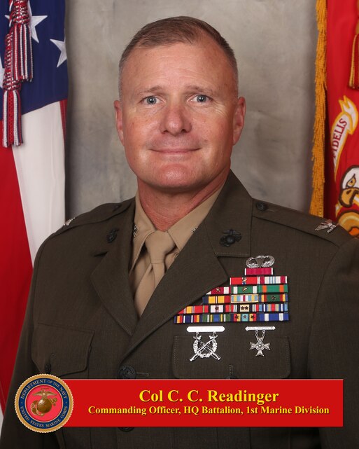 Col C.C. Readinger > 1st Marine Division > Biography