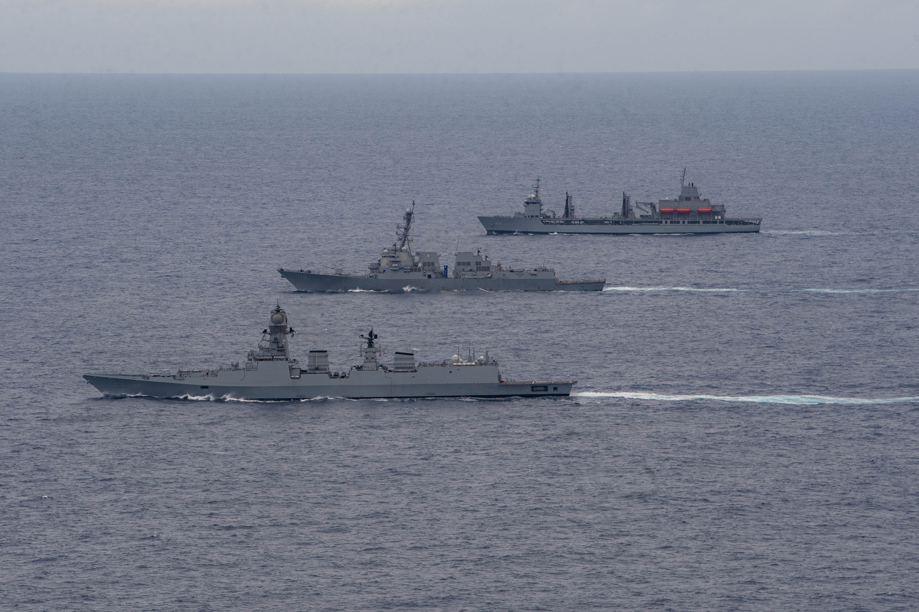 The Theodore Roosevelt Carrier Strike Group conducts joint maritime activity with Indian Forces ...