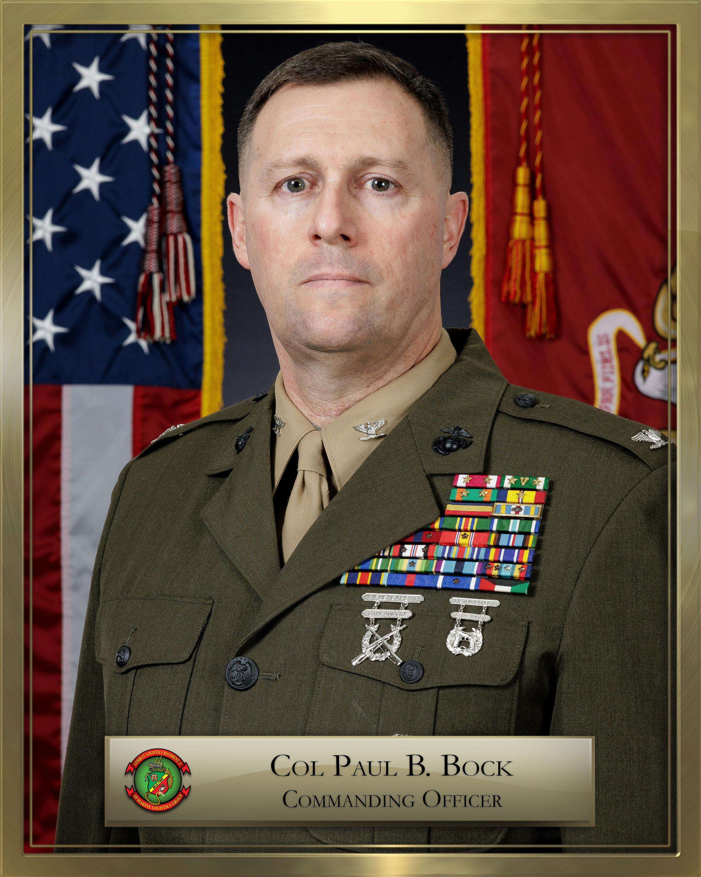 Colonel Paul B. Bock > 3d Marine Logistics Group > Leader's bio