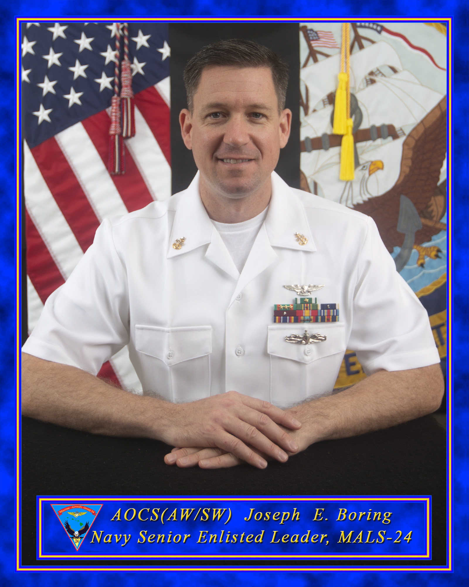 Senior Chief Joseph E. Boring > 1st Marine Aircraft Wing > Biography