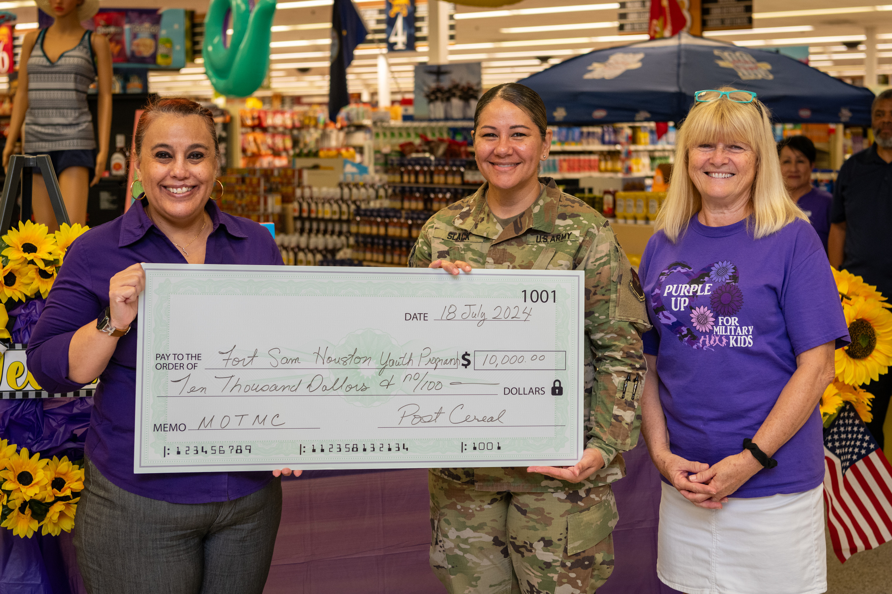 JBSA-Fort Sam Houston Commissary receives $10,000 check for winning ...