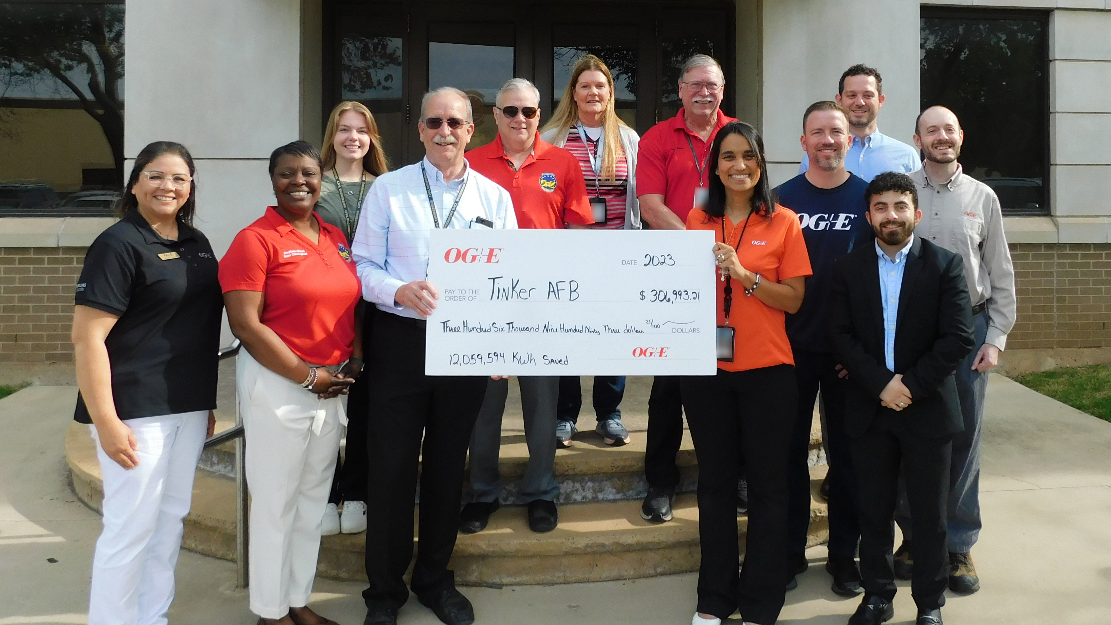 Tinker Afb Receives 300 000 From Ogande For Achieving Energy Savings