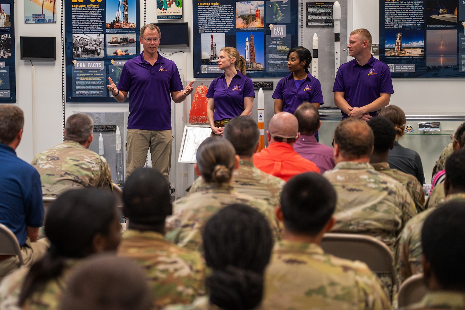 USSF astronaut, team meet launch-supporting service members > United ...