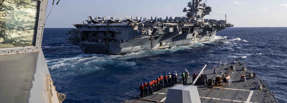 USS Ralph Johnson Conducts Replenishment at Sea with USS Ronald Reagan