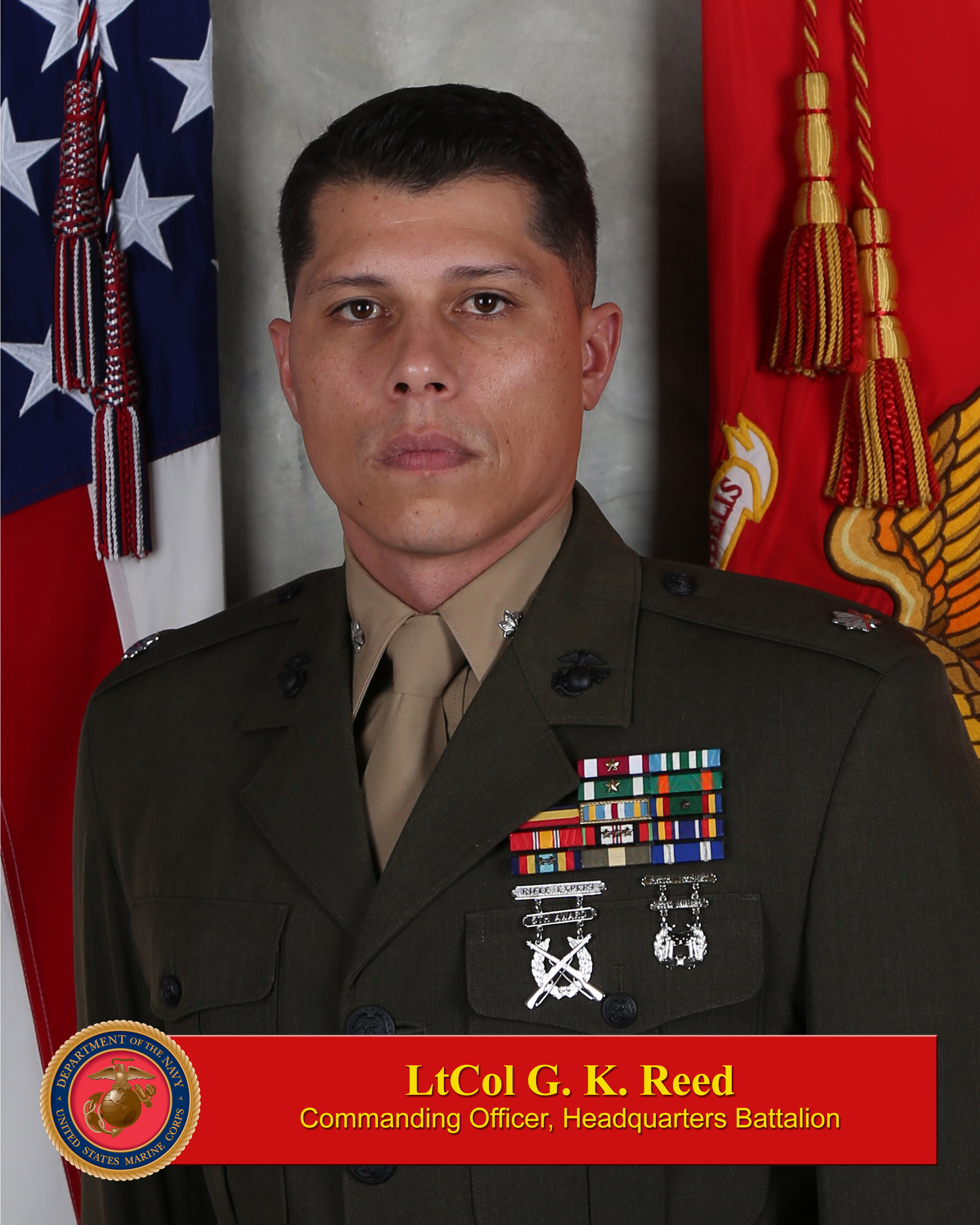 LtCol Gavin K. Reed > 1st Marine Division > Biography