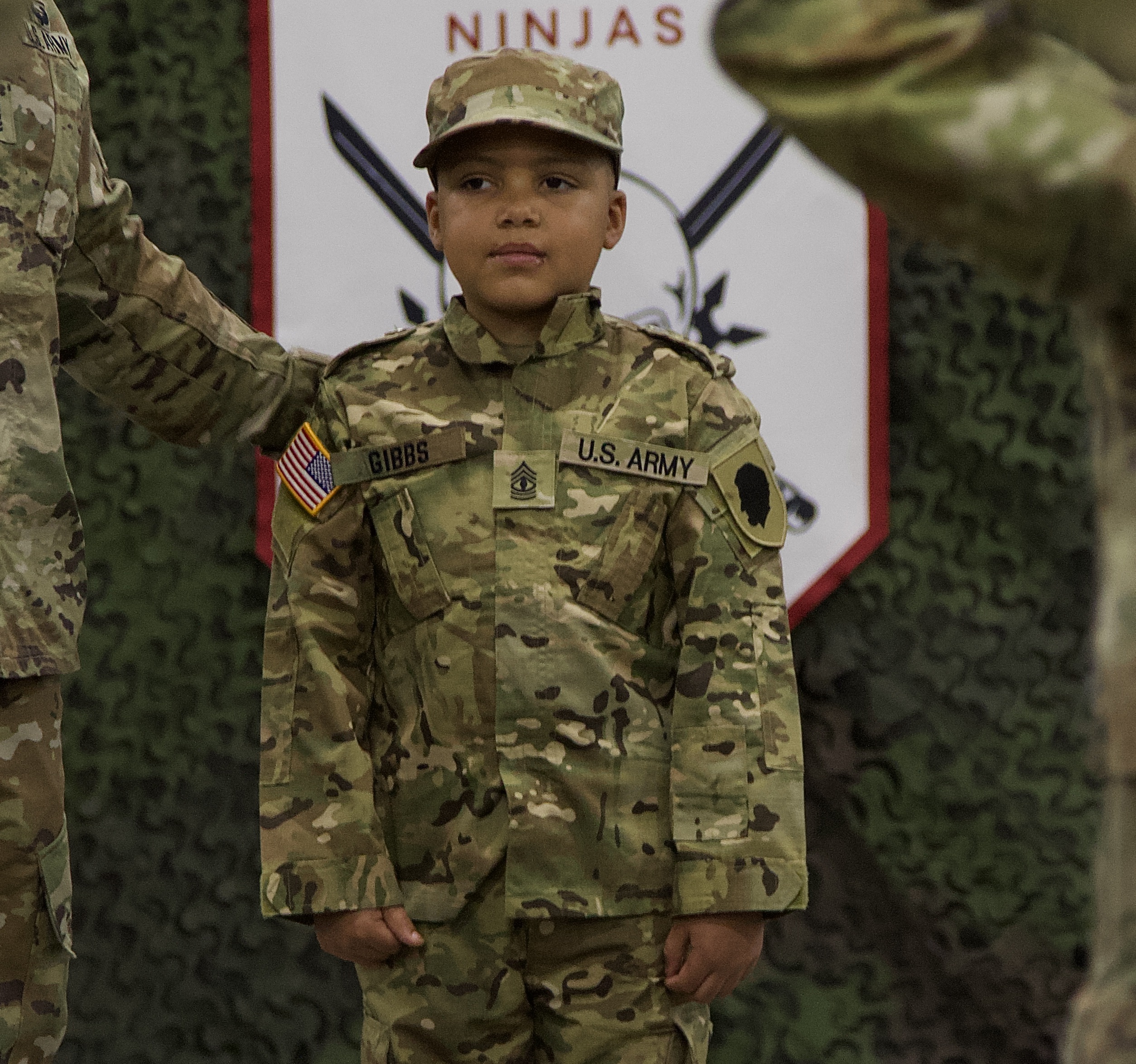 Seven-Year-Old Made Honorary First Sergeant in Illinois Army National ...