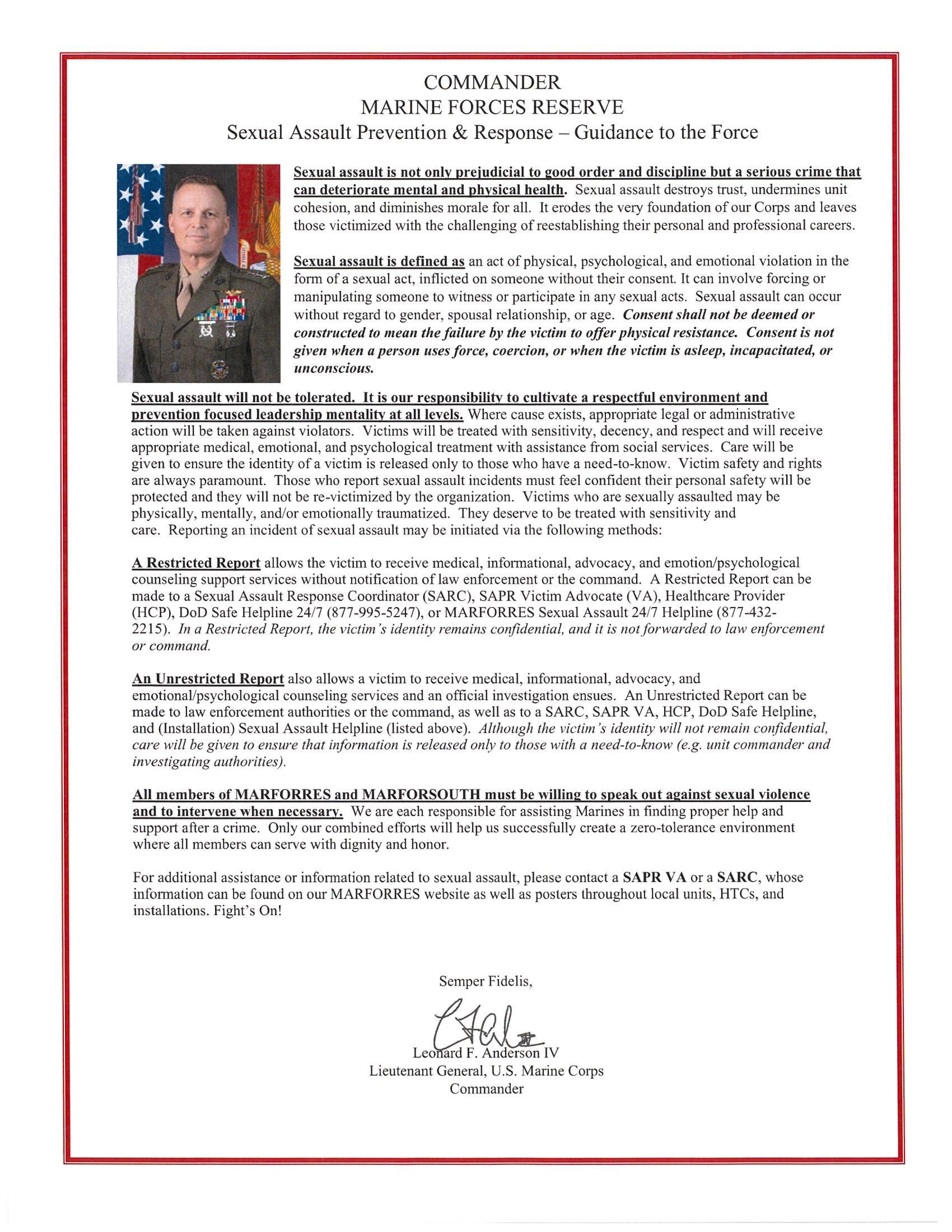 2024 SAPR Guidance to the force