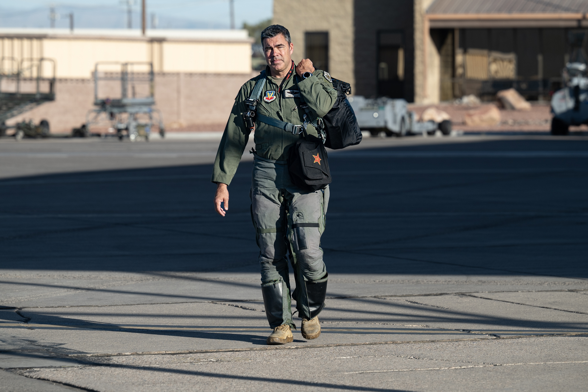 Brig. Gen. Goodman's fini-flight > Nellis Air Force Base > Article Display