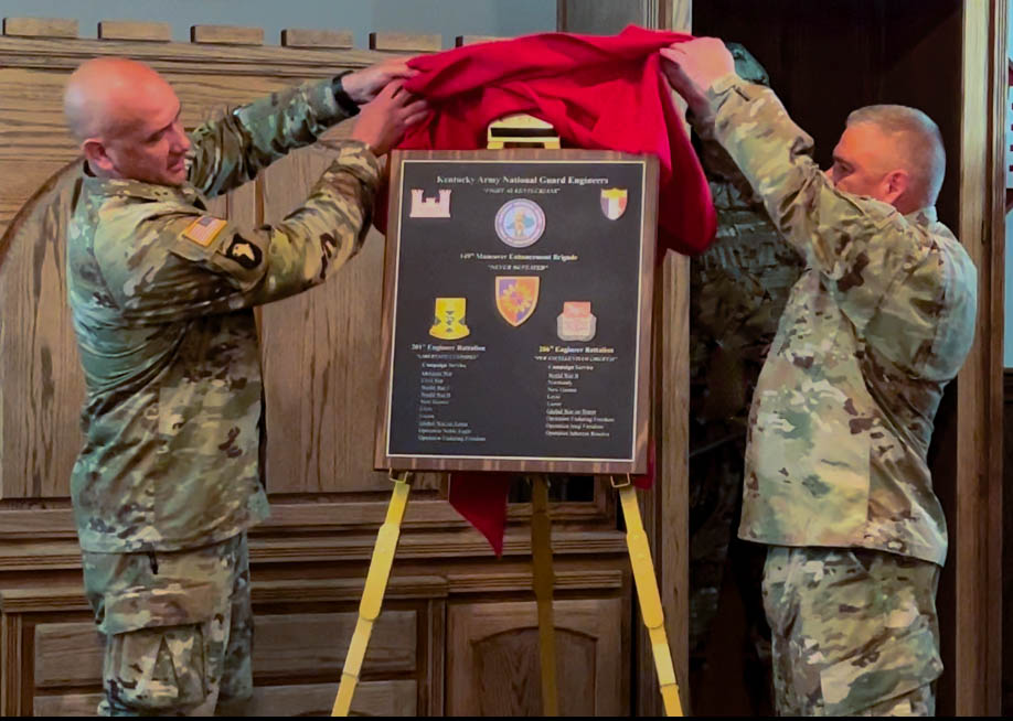 Engineer battalions receive Dedication Plaque > Kentucky Guard > News