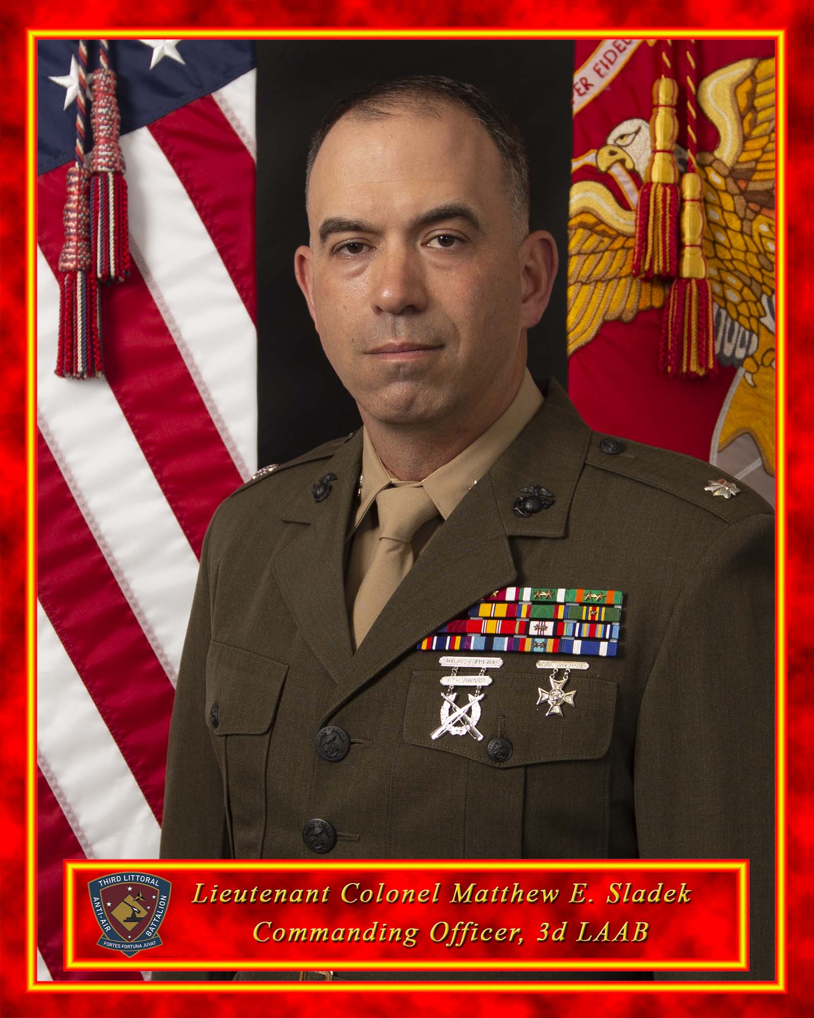 Lieutenant Colonel Matthew E. Sladek > 3d Marine Littoral Regiment ...