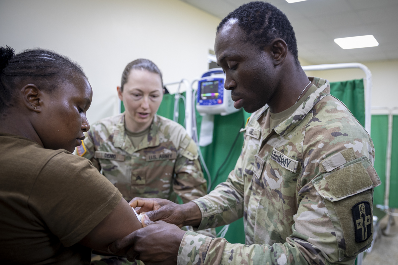 U.S. Army Reserve Spc. Israel Osagie, practical nursing specialist, and ...