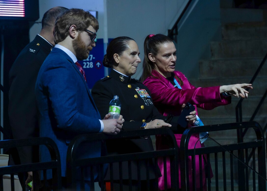 Major General Shea speaks at the National Collegiate Women’s Wrestling ...