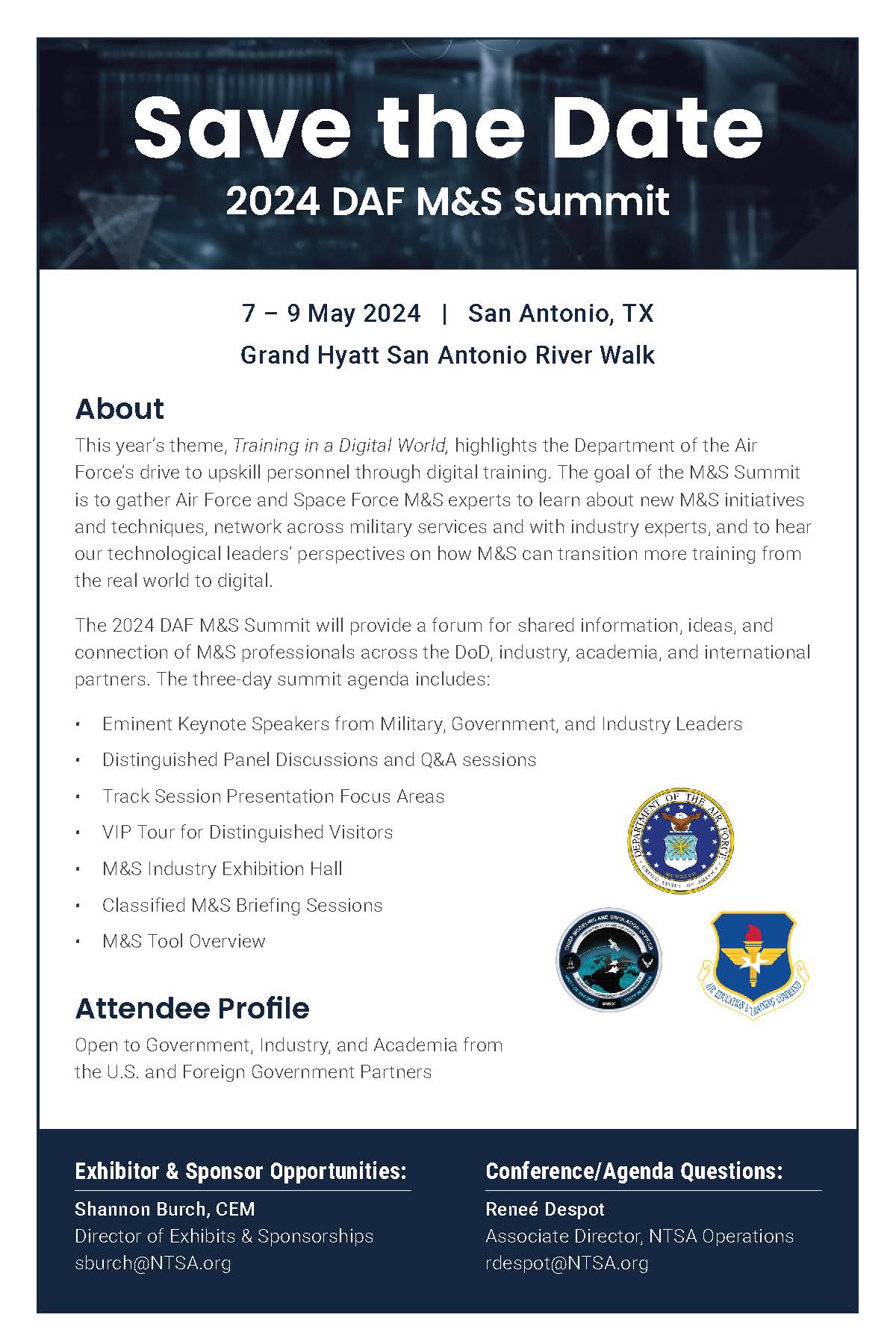 Modeling & Simulation Summit in San Antonio, registration open > Air ...