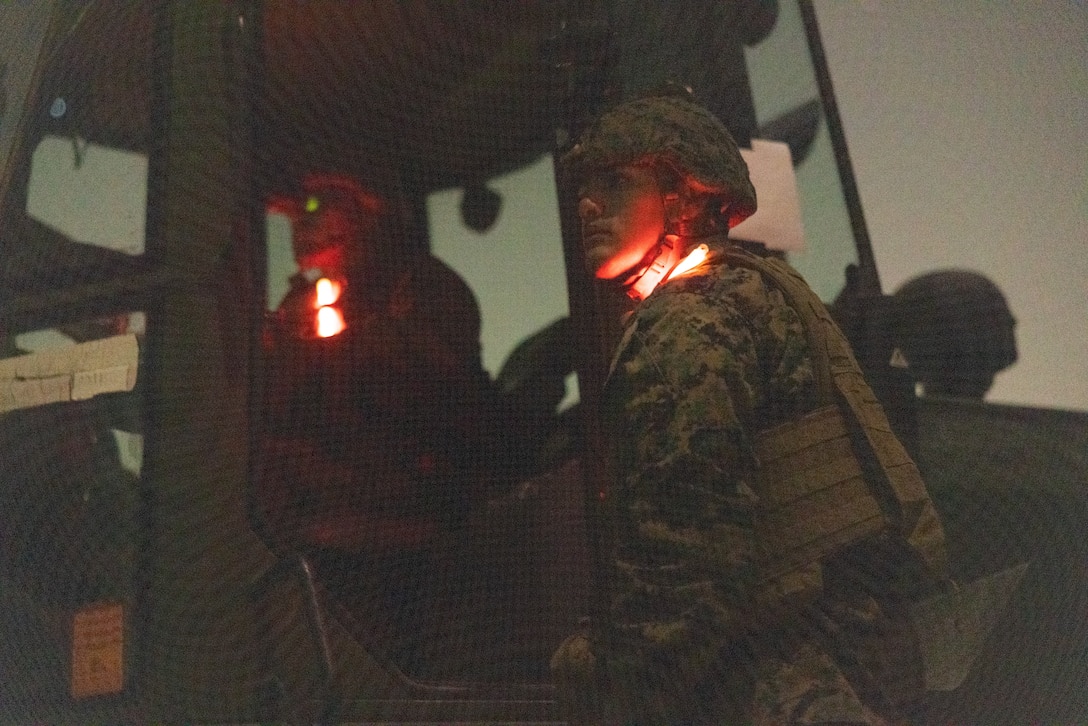2nd Distribution Support Battalion Night TRAM Vehicle Training