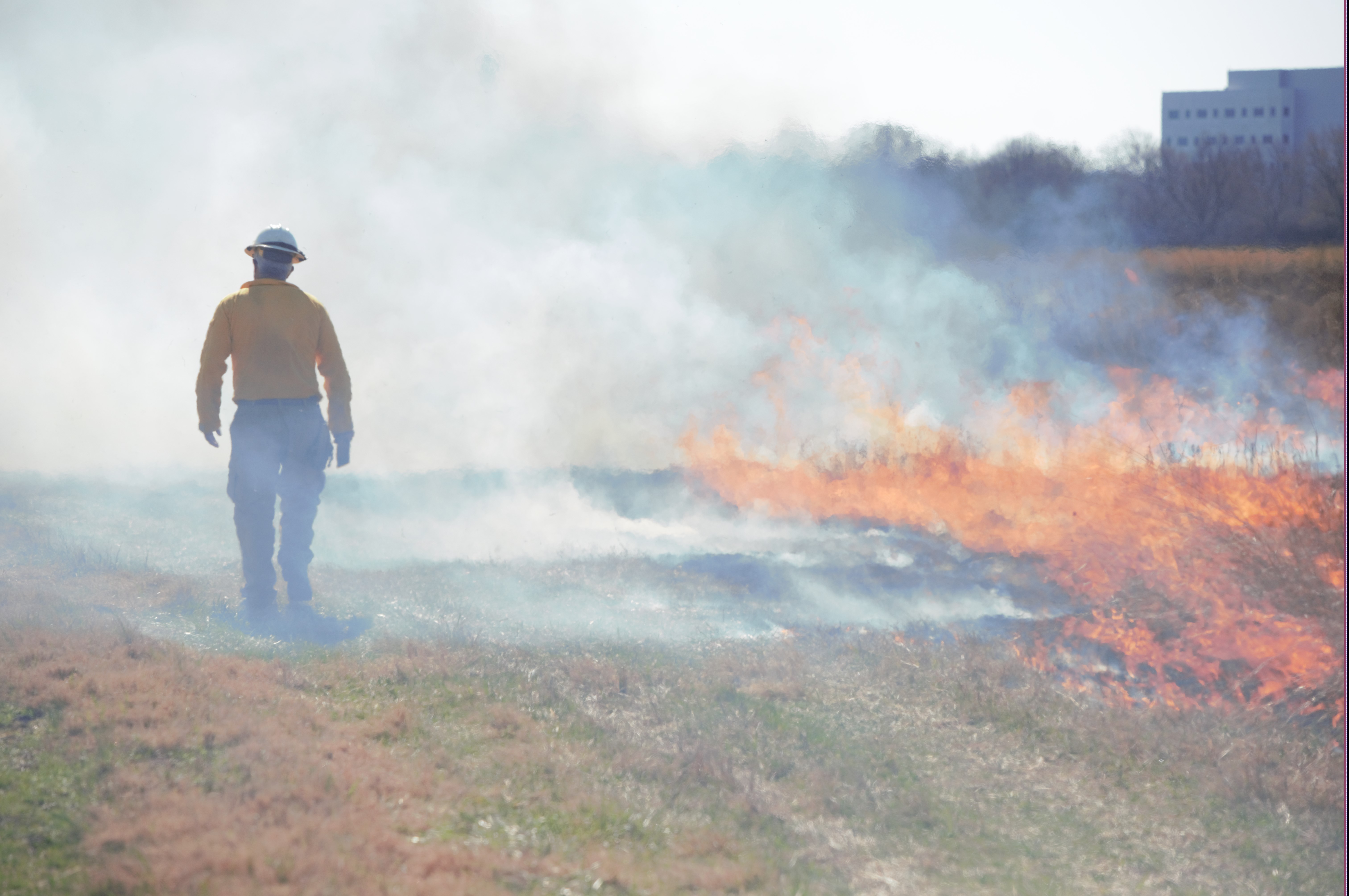 Base officials conduct prescribed burn at Huffman Prairie