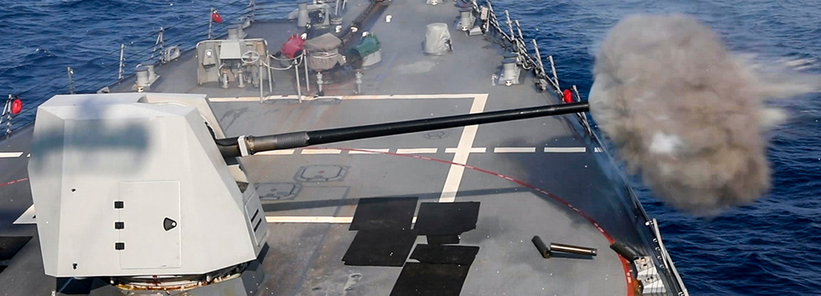 USS Dewey conducts heavy artillery live-fire training in the Philippine Sea
