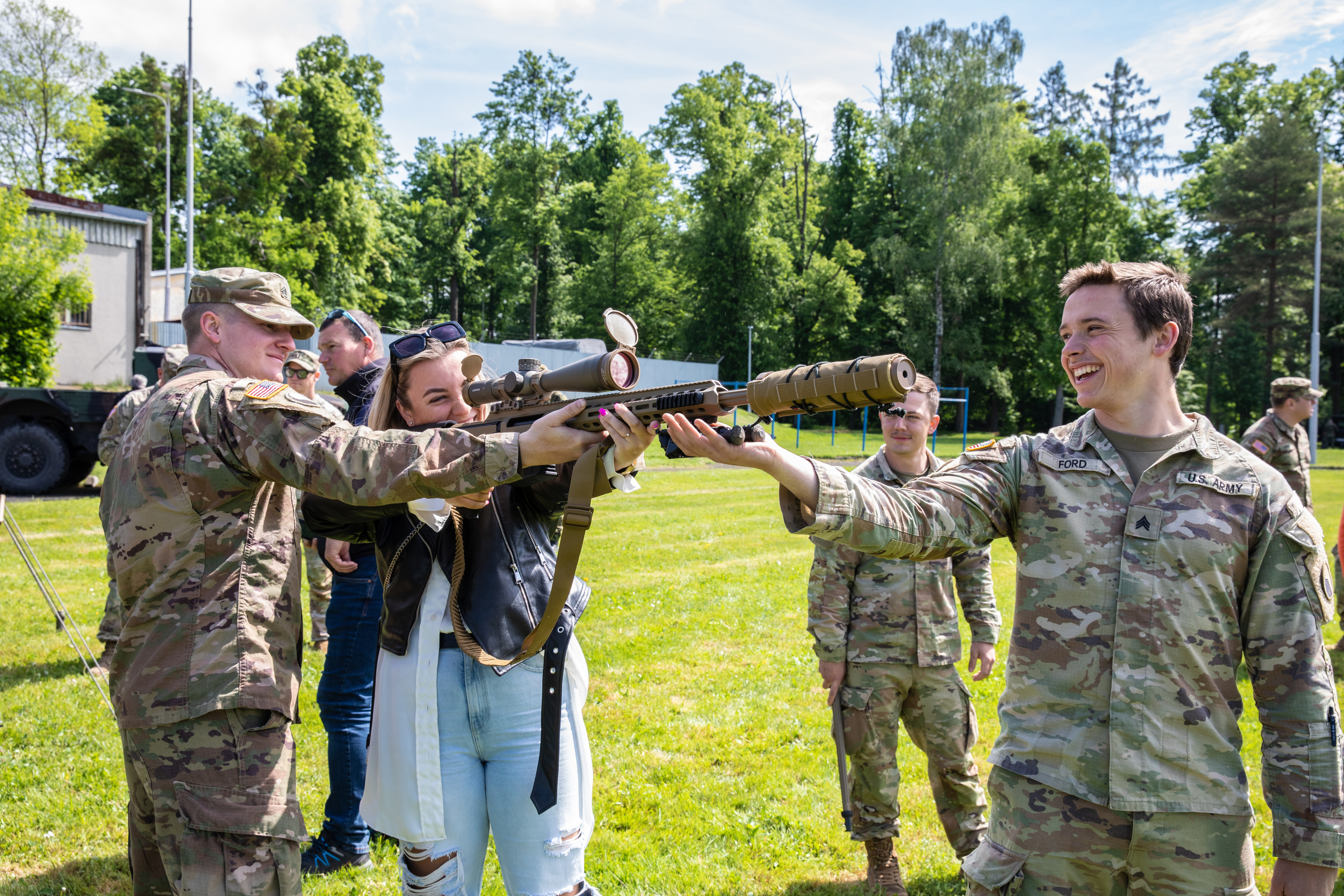 Task Force St. Lo Soldiers celebrate Victory in Europe Day alongside ...